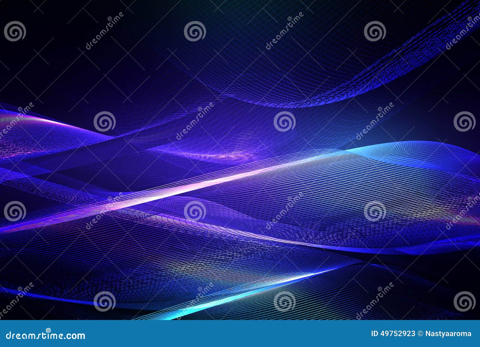 Abstract Blue Background of Glowing Lines Stock Vector - Illustration ...