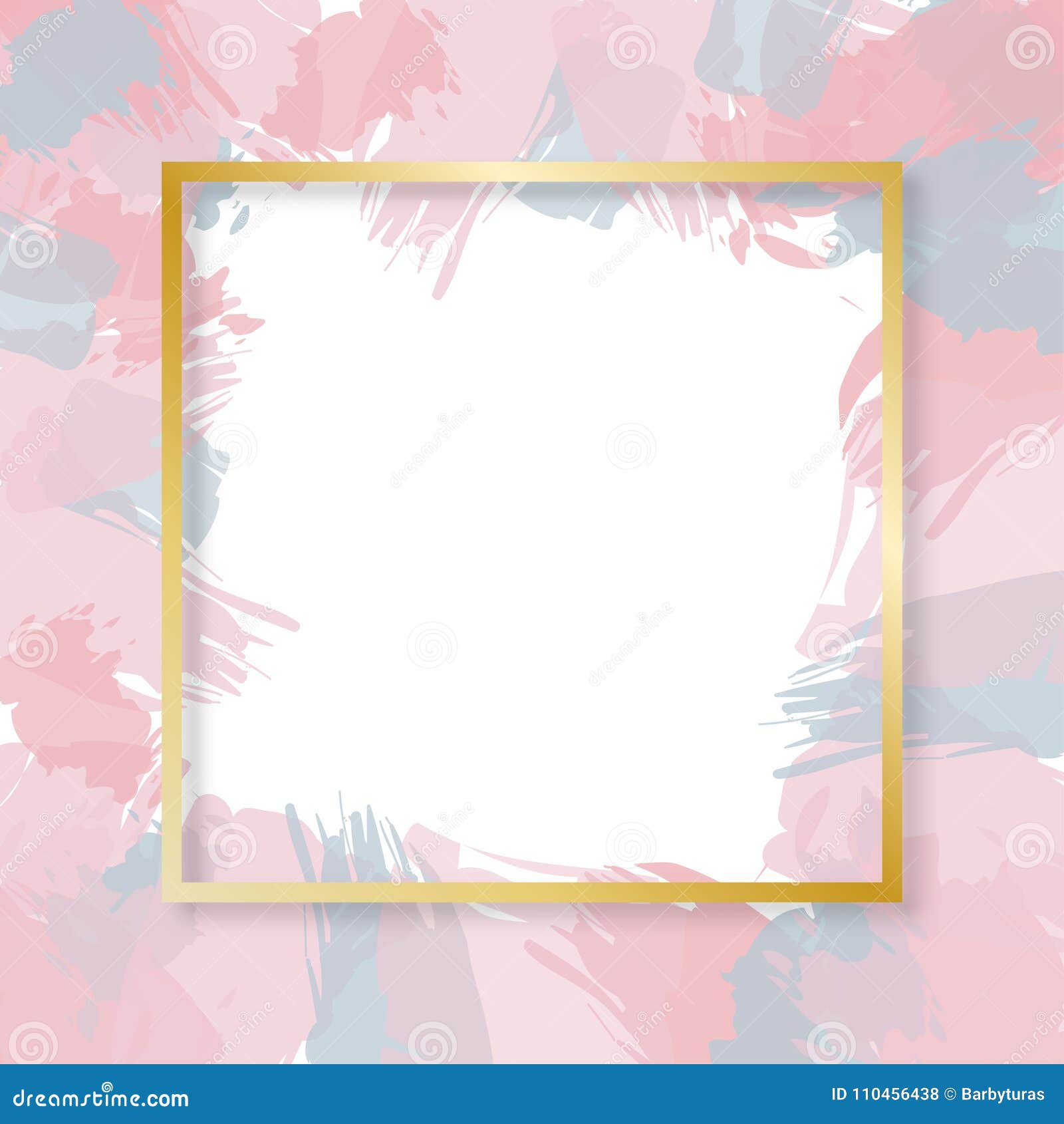 Abstract Blue Background with a Gold Frame, with Space for Your Text ...