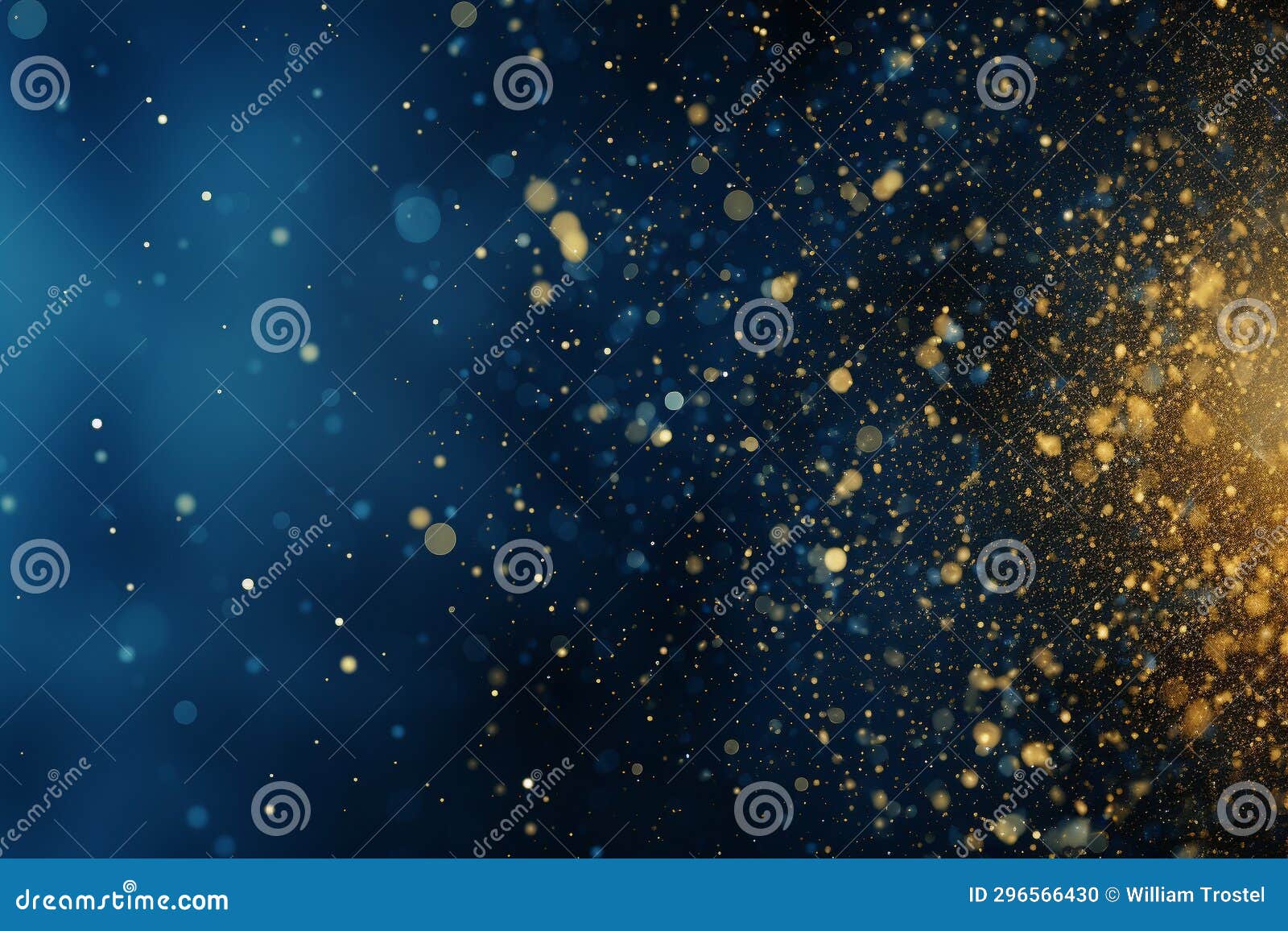 Abstract Blue Background with Blue and Gold Particles. Desktop ...