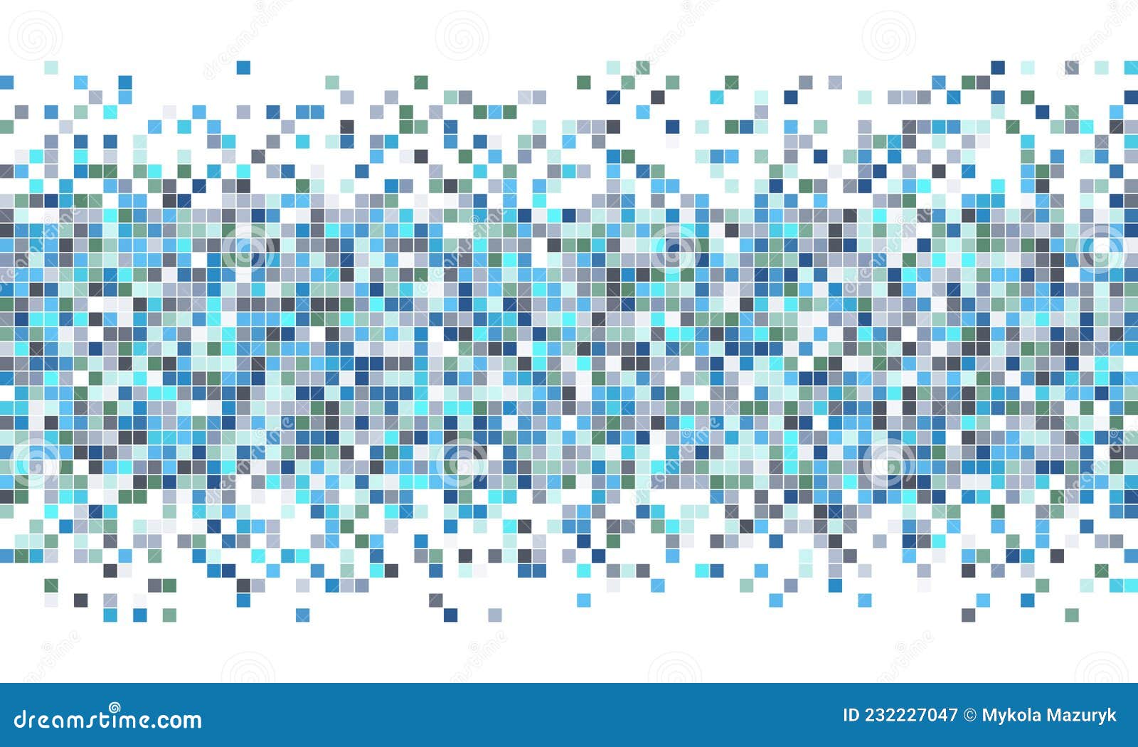 Abstract Blue Background. Green and Blue Squares As Decorative Pattern ...