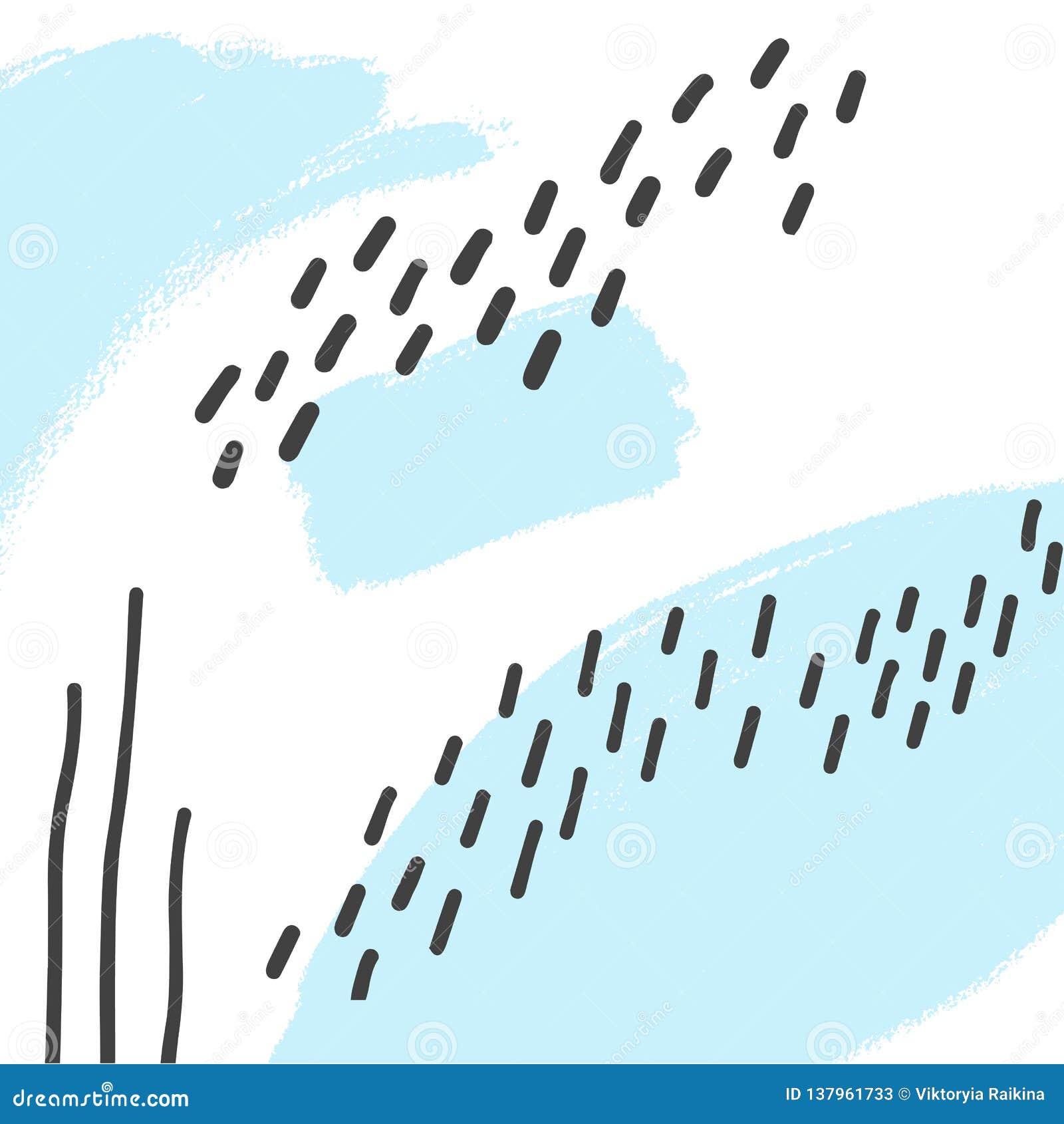 Abstract Blue Background with Hand Drawn Texture. Artistic Universal ...