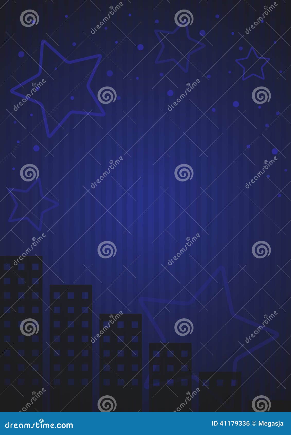 Abstract Blue Background with Houses Stock Vector - Illustration of ...