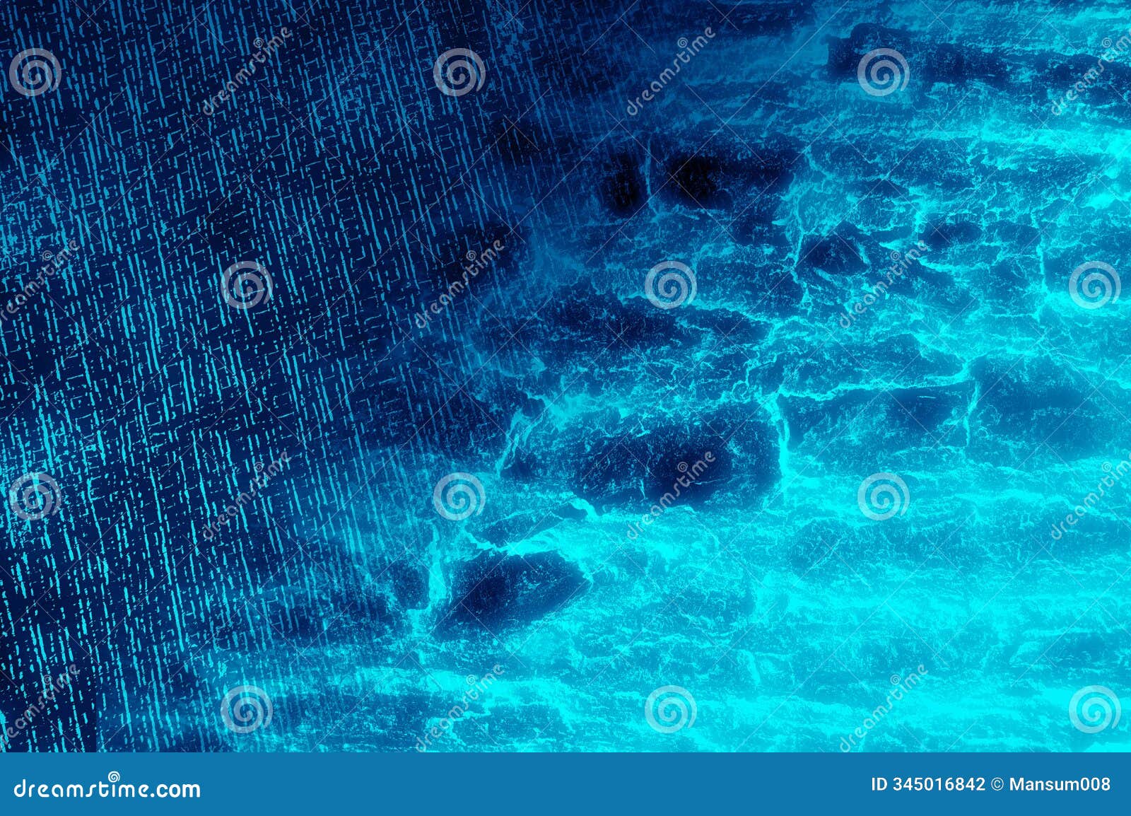 Abstract Blue Background with Ice and Cracks Stock Illustration ...