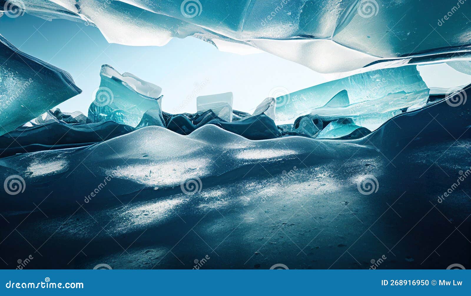 Abstract Blue Background with Ice Stock Illustration - Illustration of ...