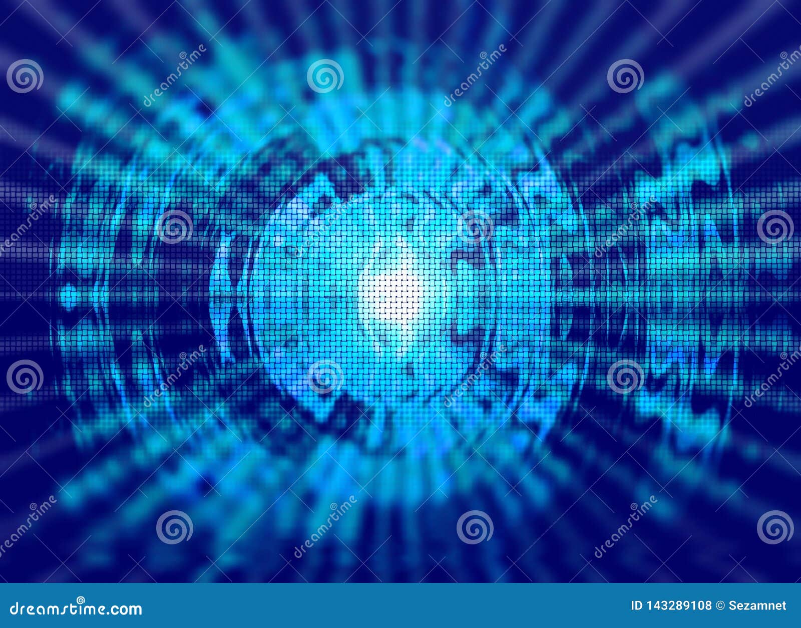 Abstract Blue Background of Internet Technologies the Relationship of ...