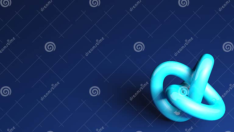 Abstract Blue Background with Blue Knot - 3D Rendering Illustration ...