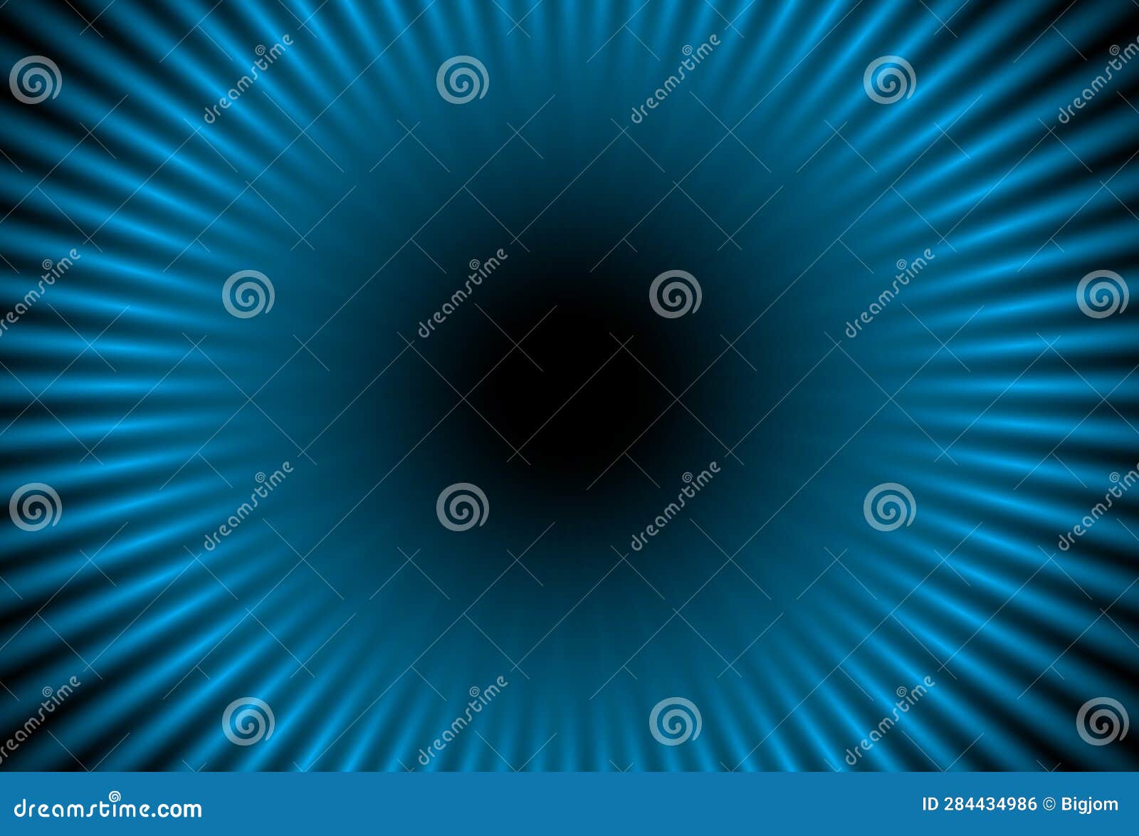 Abstract Blue Background. Light Color Trails. Black Hole Stock Vector ...