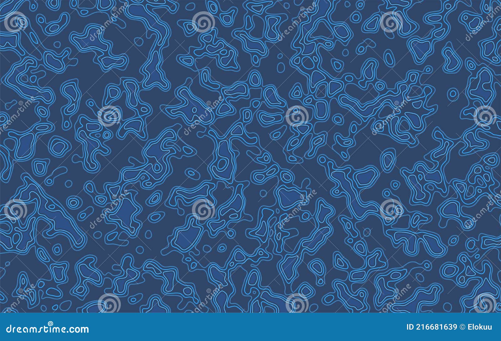Abstract Blue Background with Lines and Contours Stock Vector ...