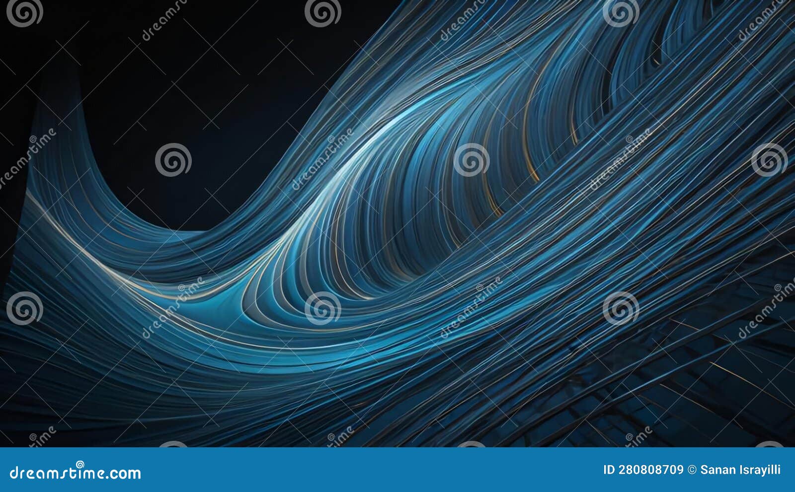 Abstract Blue Background with Lines, Generative Ai Stock Illustration ...