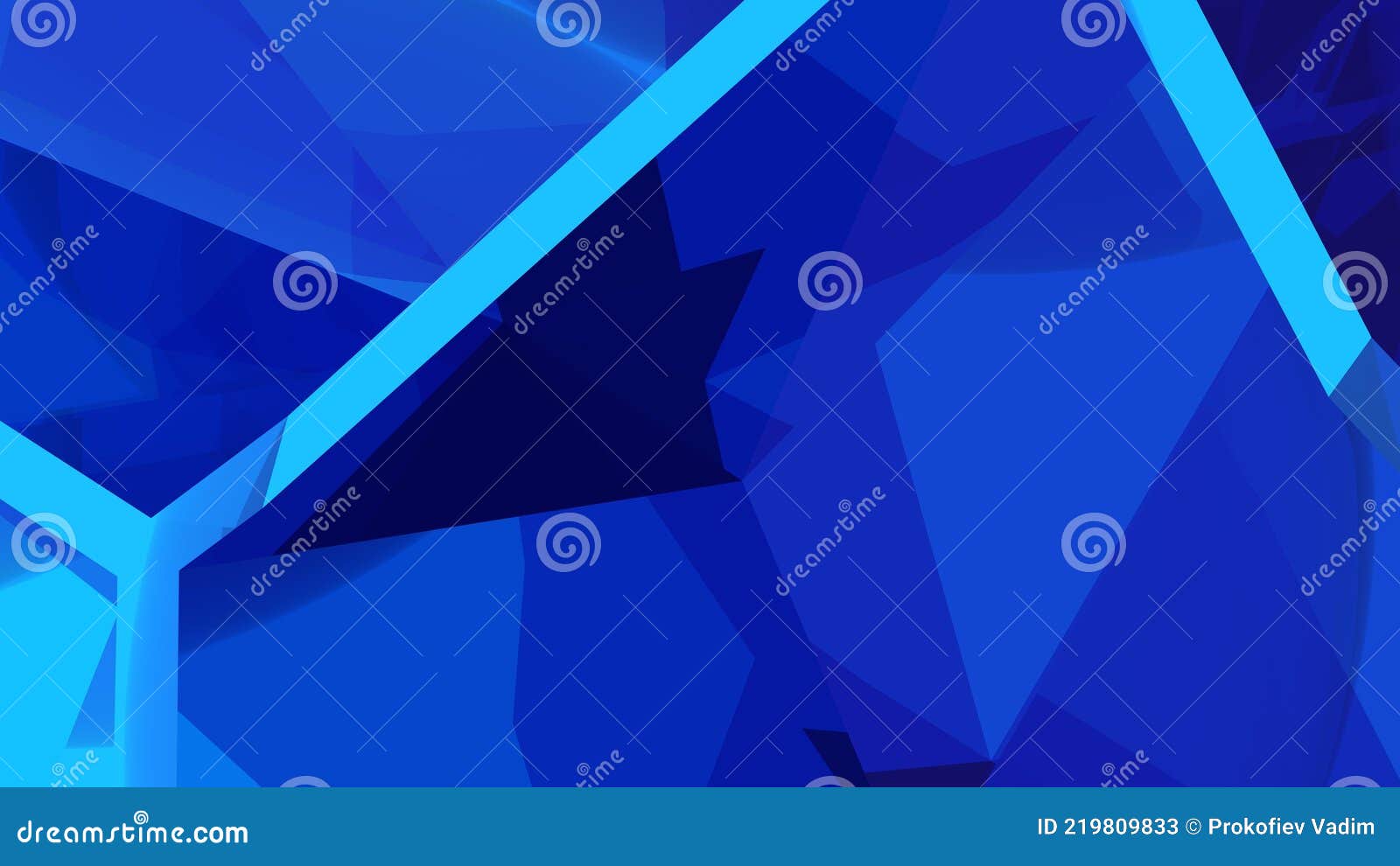 Abstract Blue Background of Lines, Polygons and Triangles. Stock ...