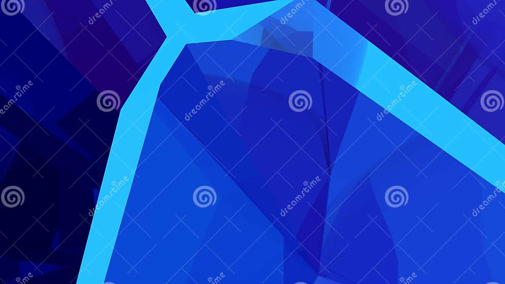 Abstract Blue Background of Lines, Polygons and Triangles. Stock ...