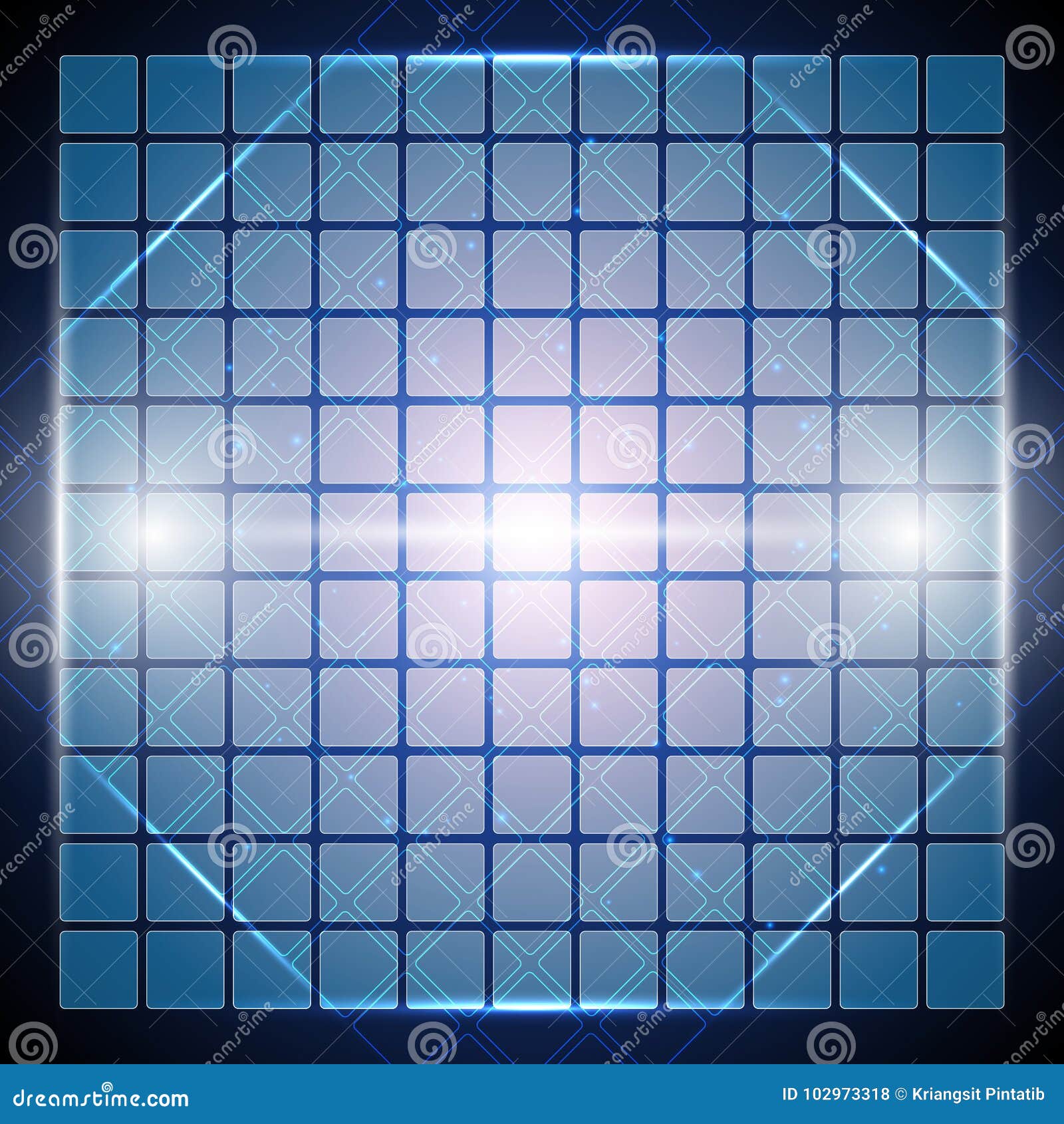 Abstract Blue Background with Lines and Rectangular Shapes Stock Vector ...