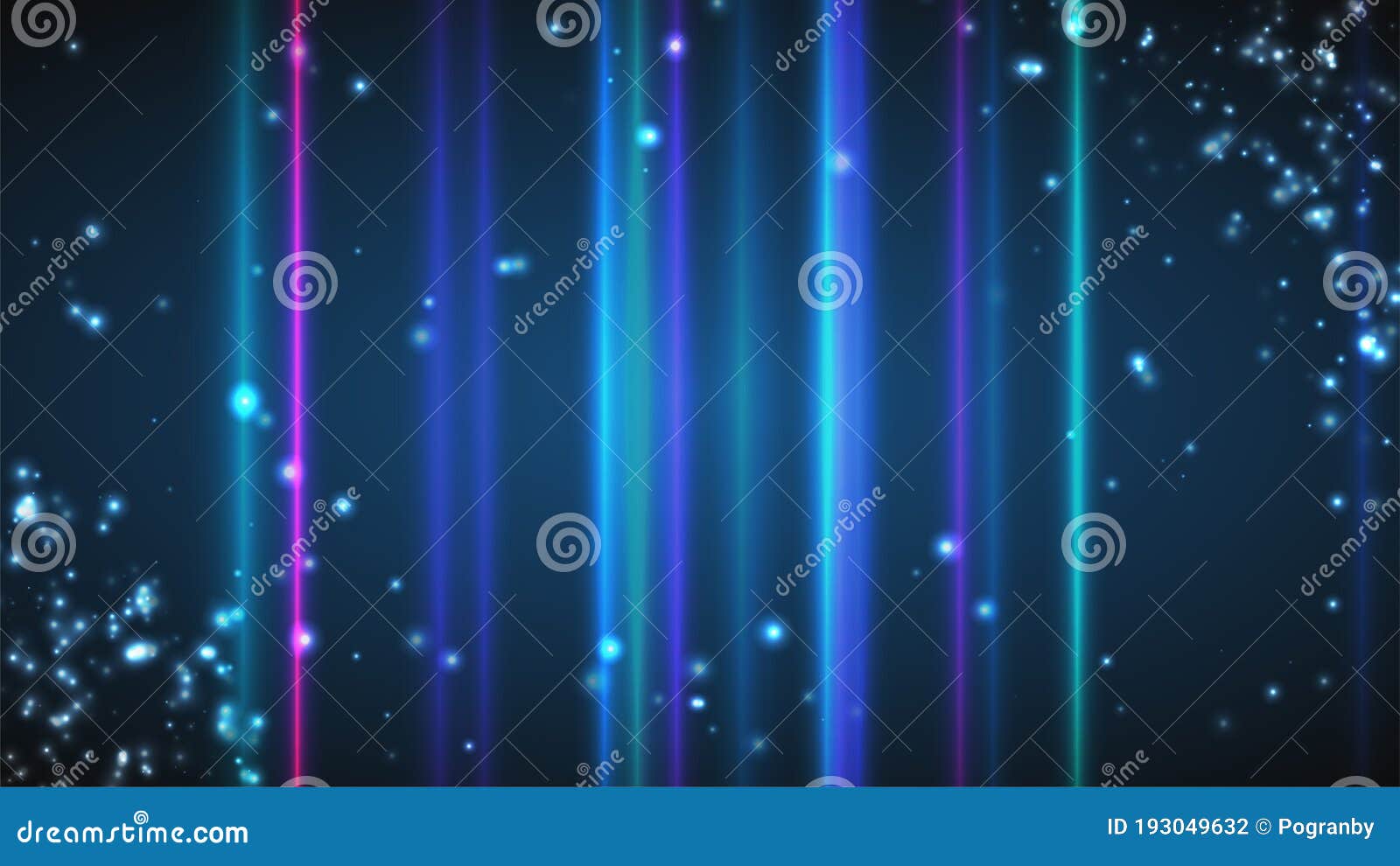 Abstract Blue Background. Magic Glittering Light. Vector Illustration ...