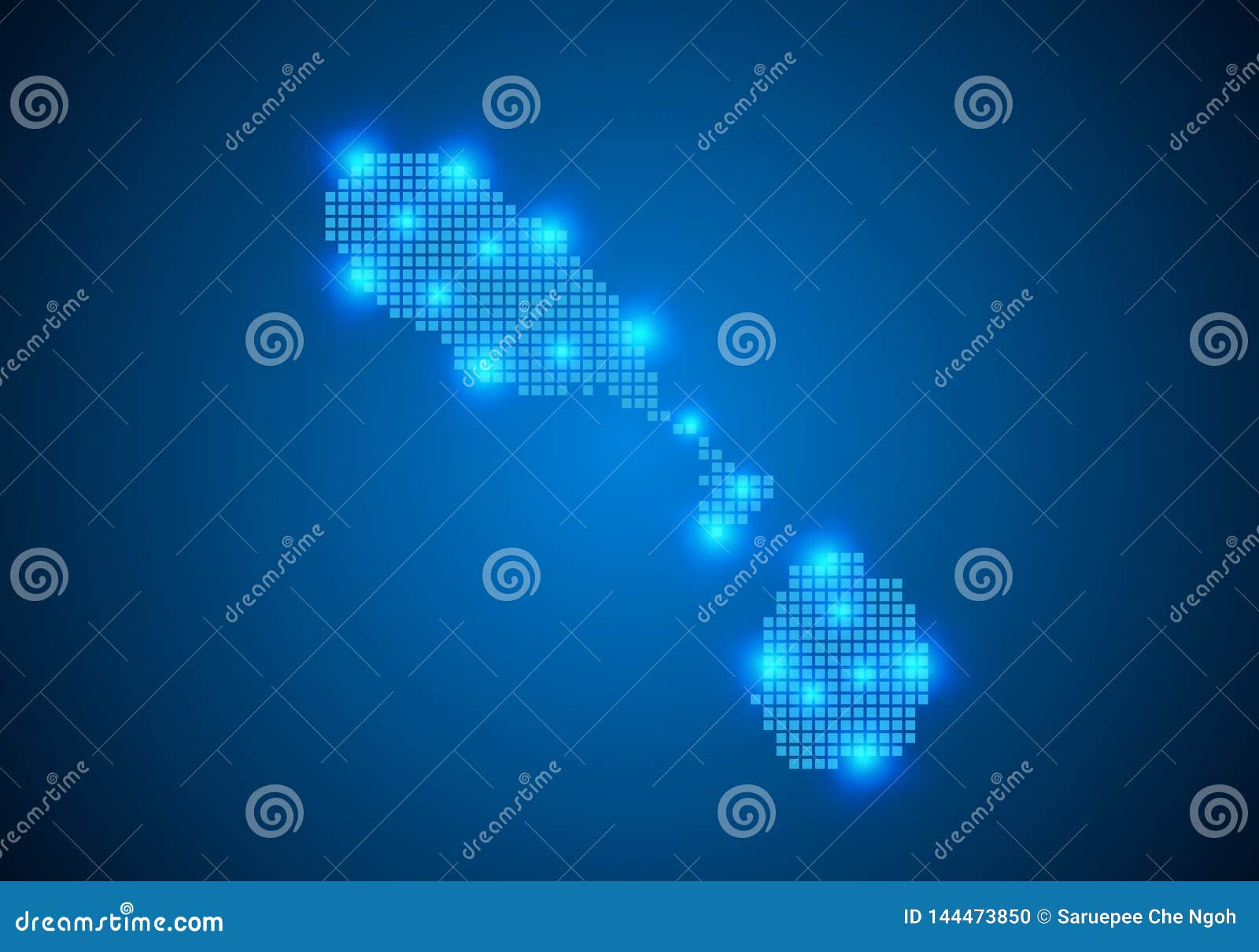 Abstract Blue Background with Map, Internet Line, Connected Points. Map ...
