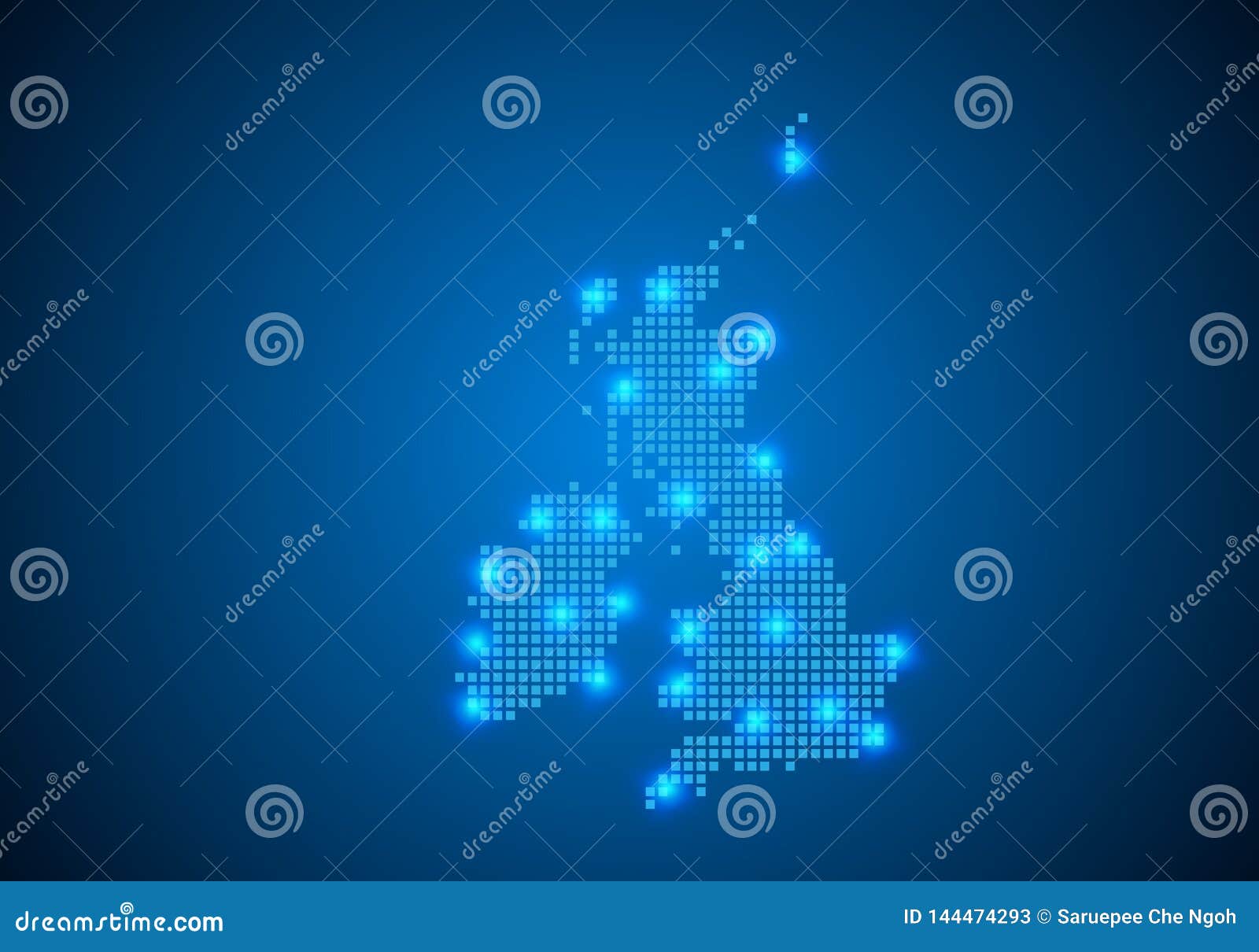 Abstract Blue Background with Map, Internet Line, Connected Points. Map ...