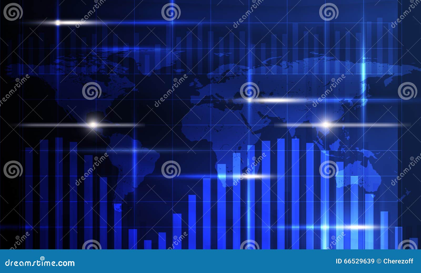 Abstract Blue Background with Map Stock Illustration - Illustration of ...