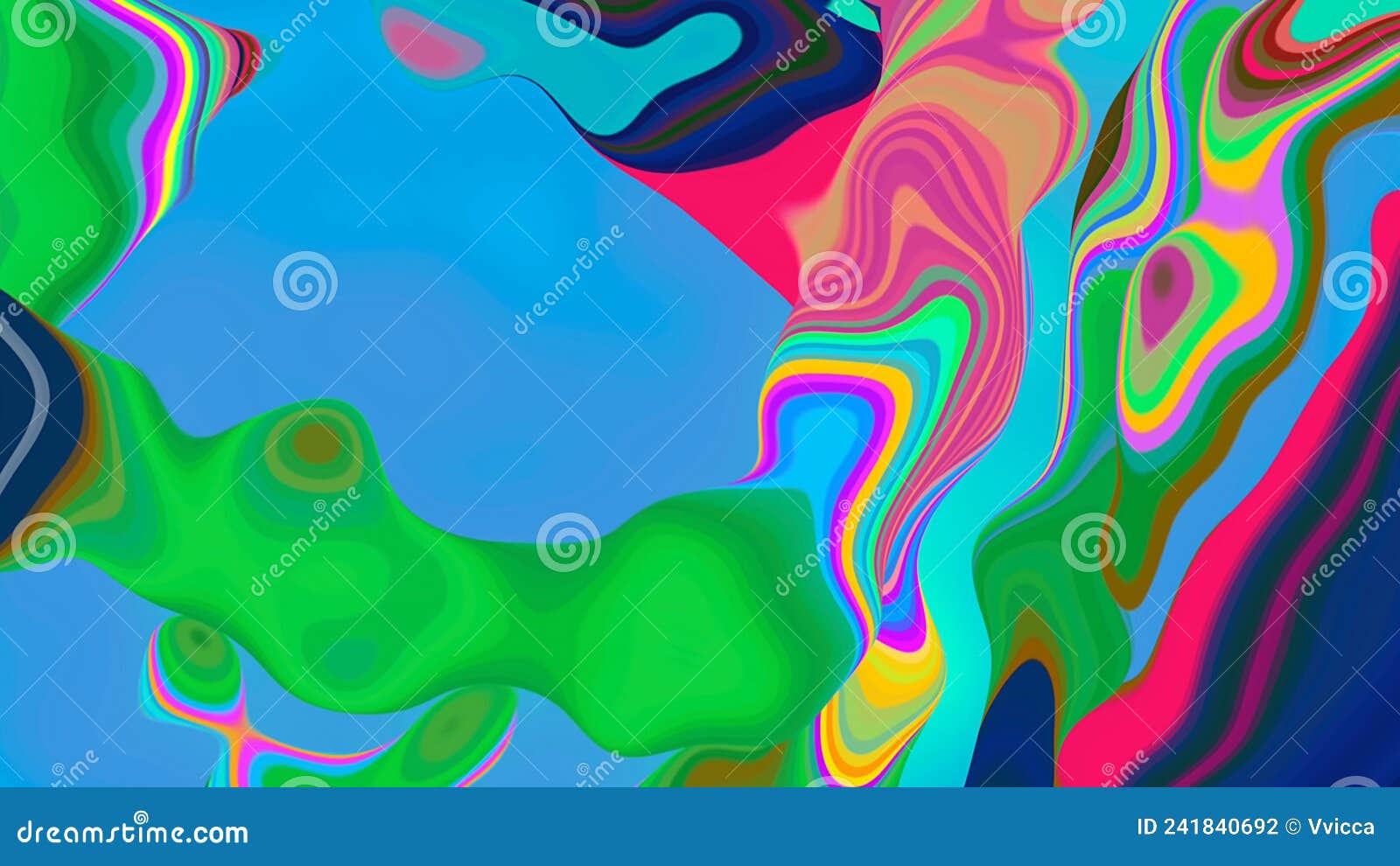 Abstract Blue Background with Multi-colored Shapes Stock Illustration ...