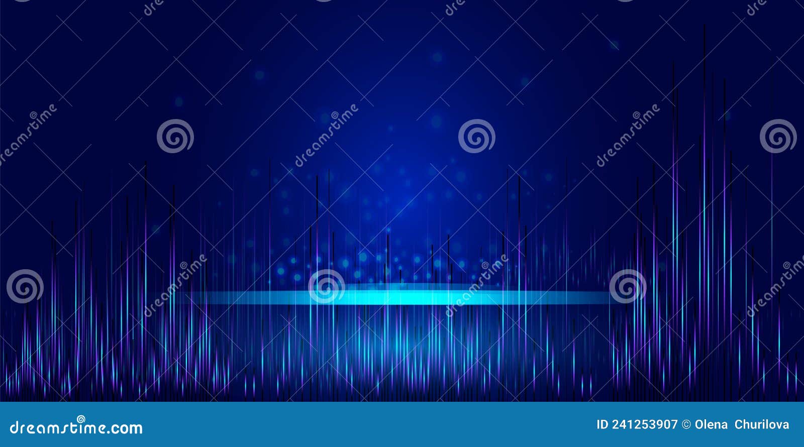 Abstract Blue Background with Neon Light. Abstract Vector Background ...