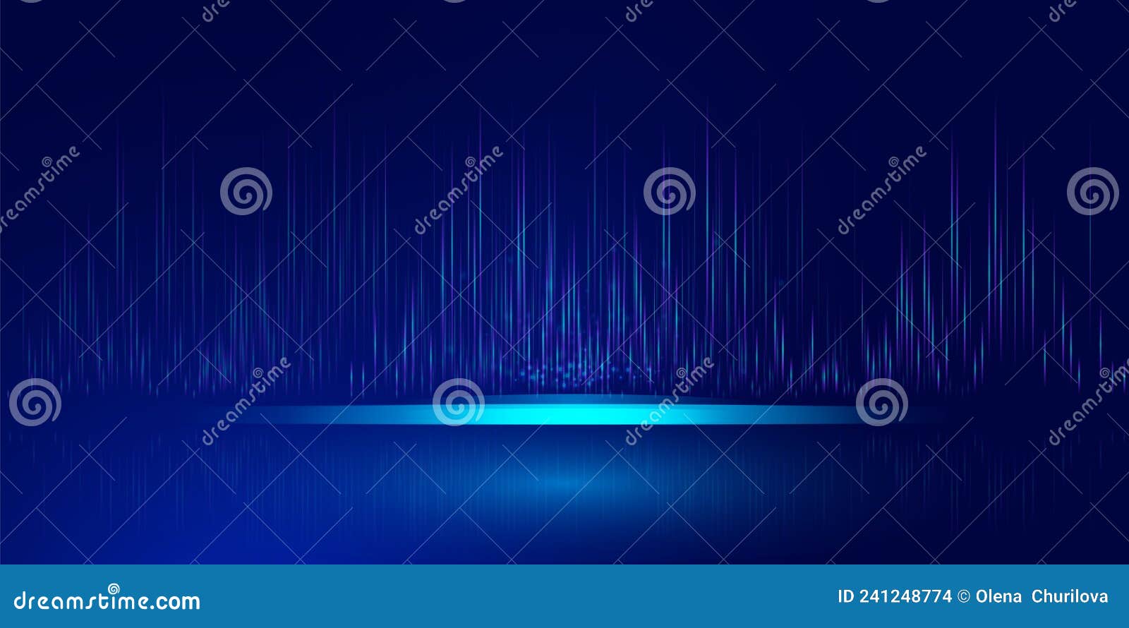 Abstract Blue Background with Neon Light. Abstract Vector Background ...