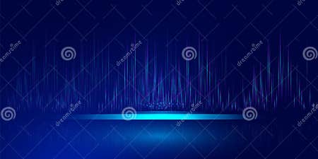 Abstract Blue Background with Neon Light. Abstract Vector Background ...