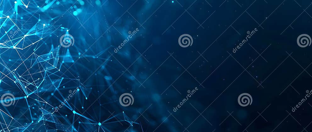 Abstract Blue Background with Network Connection and Data Transfer - AI ...
