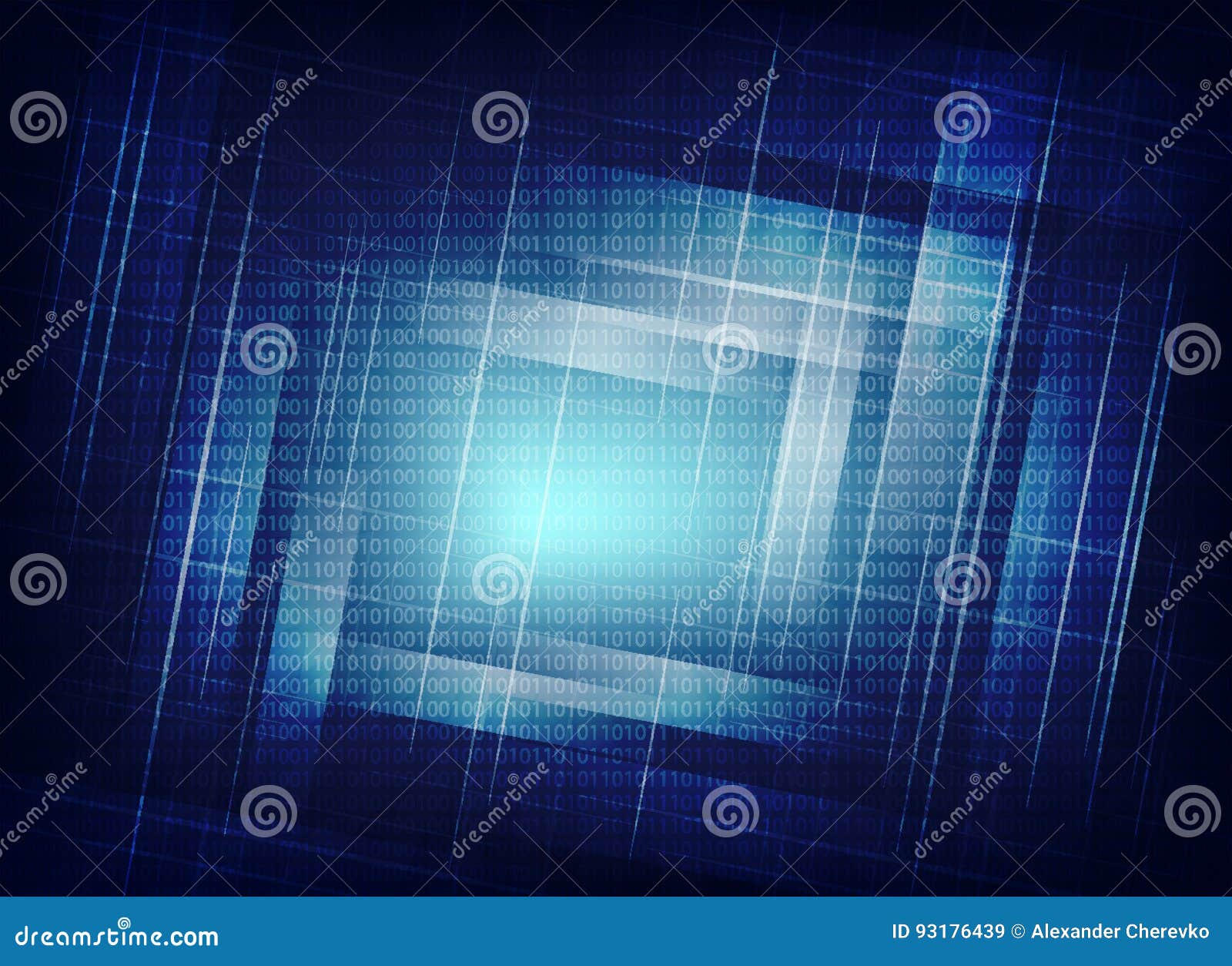 Abstract Blue Background with Numbers Stock Vector - Illustration of ...