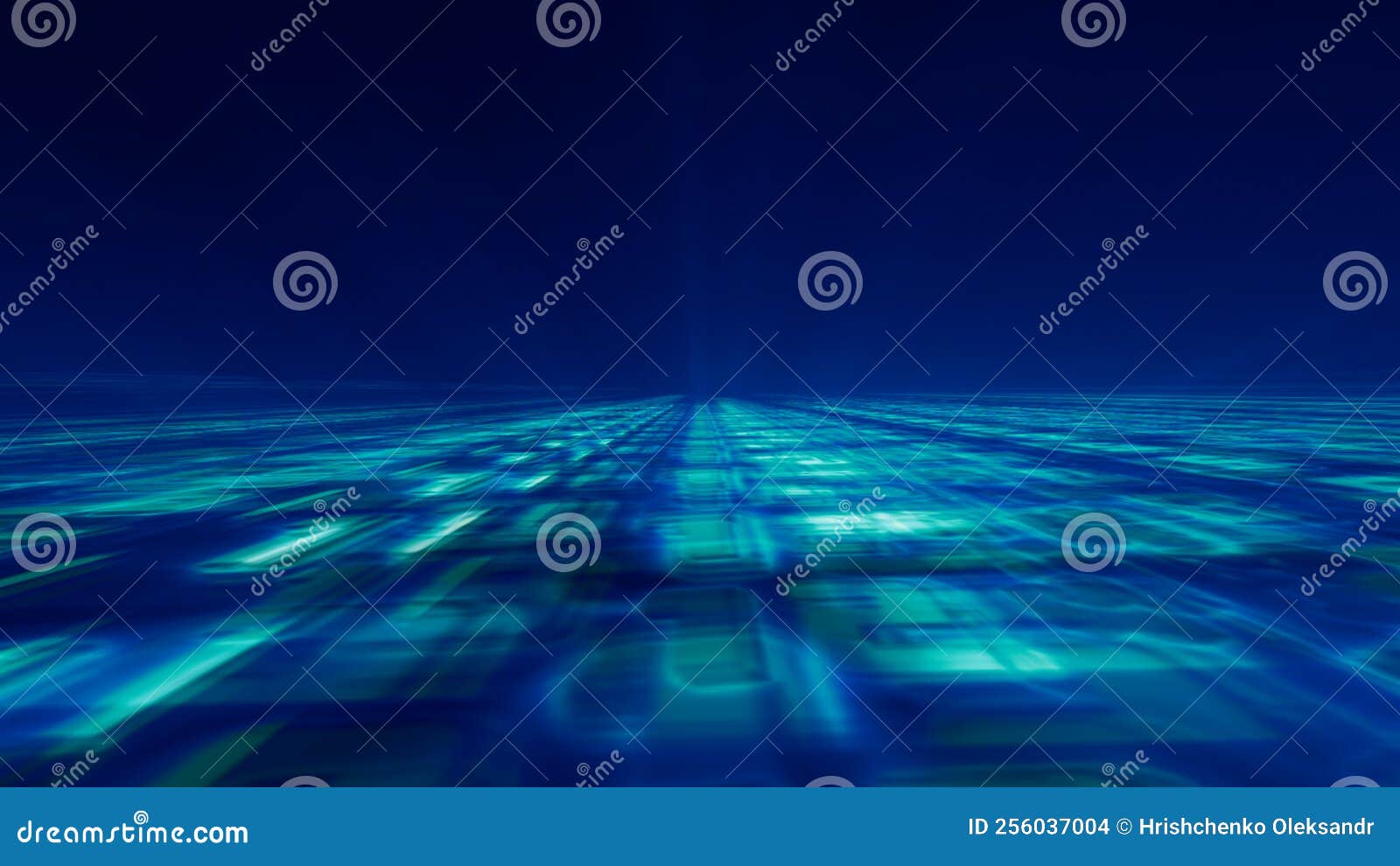 Abstract Blue Road Background from Numbers. Perspective Matrix Stock ...