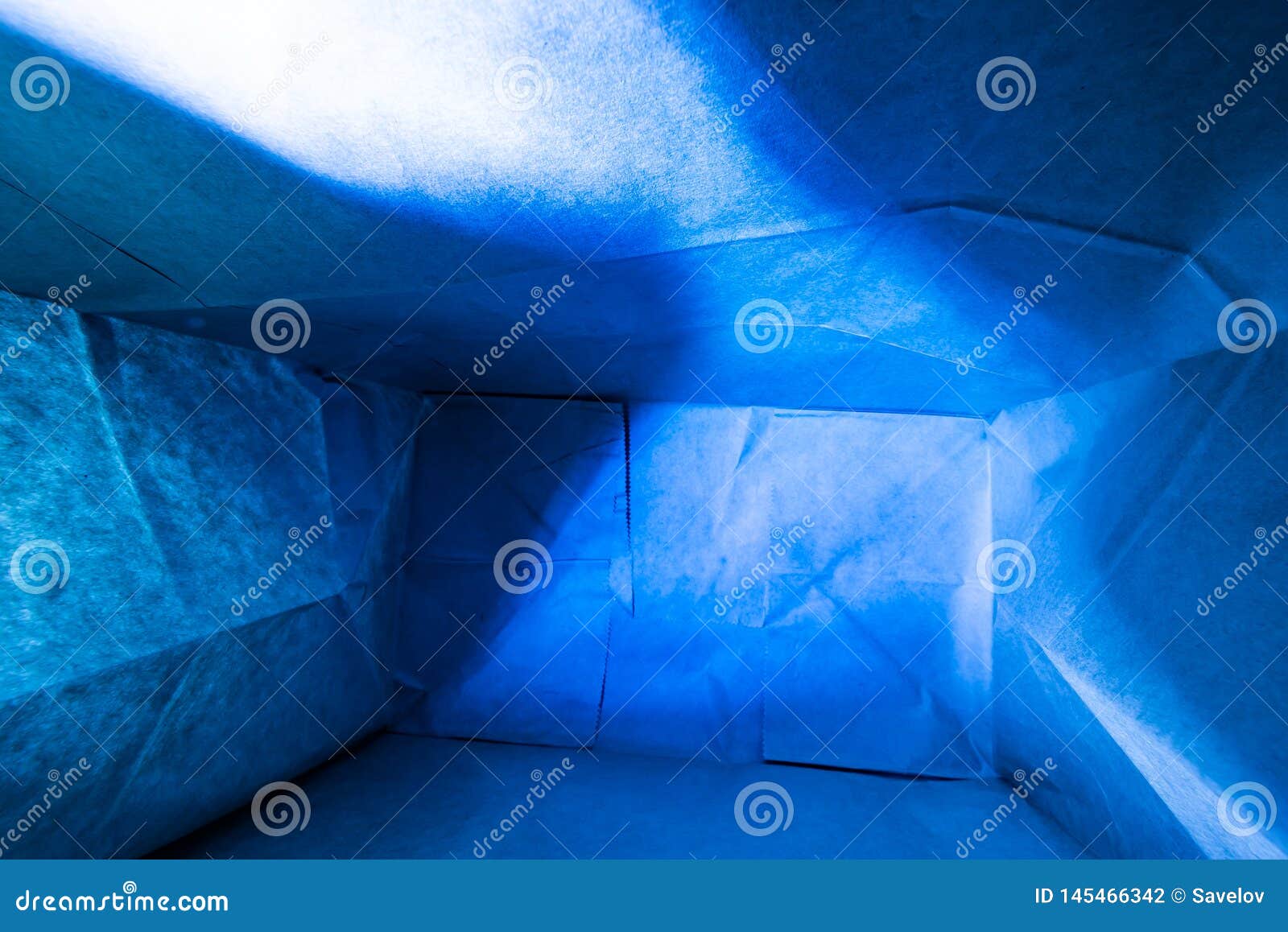 Abstract Blue Background with Paper Bag Stock Photo - Image of blue ...