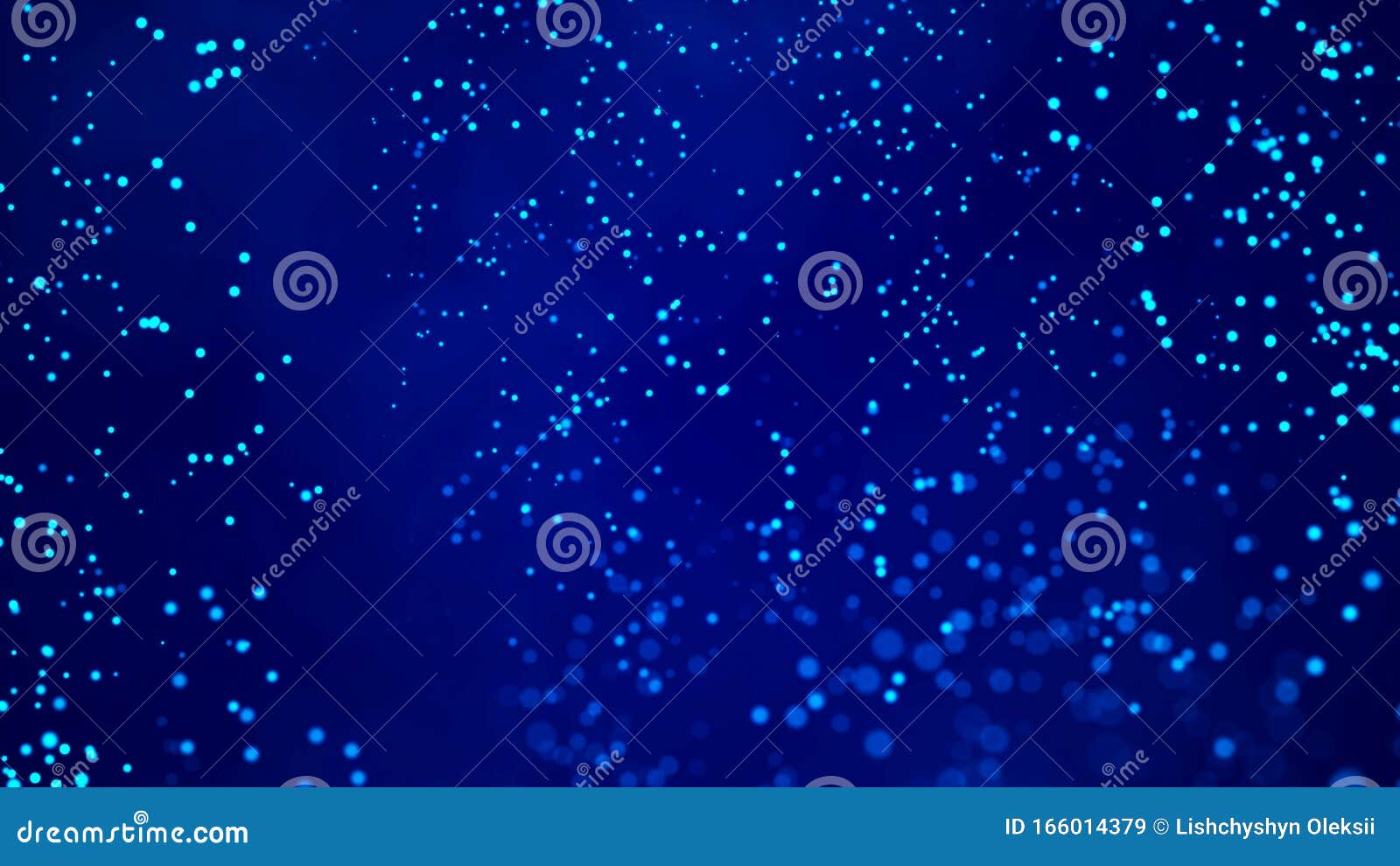 Dust Particles. Abstract Blue Background of Particles. Cosmic Galaxy ...