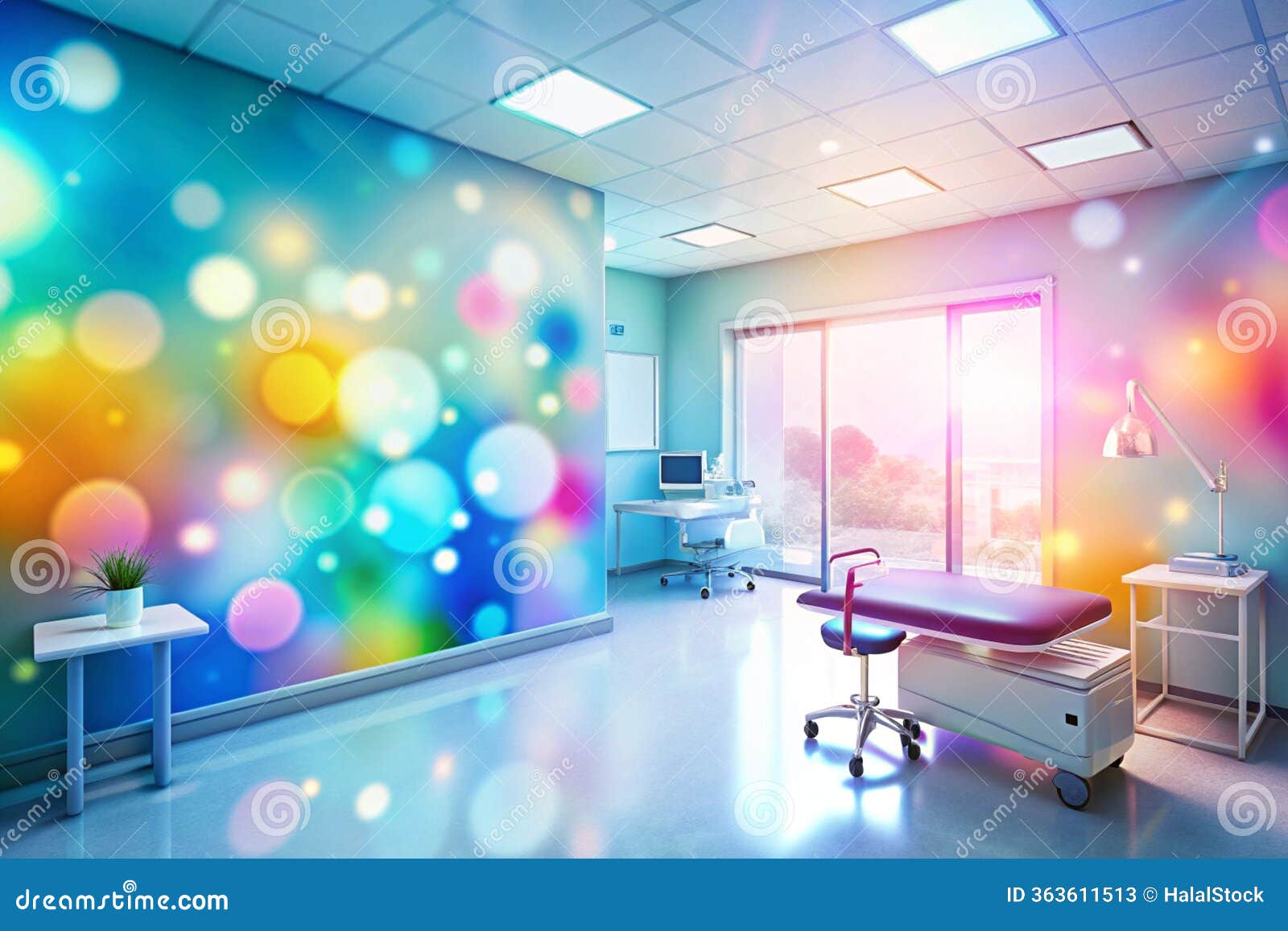 Abstract Blue Background With Pastel Patterns For Medical Office ...