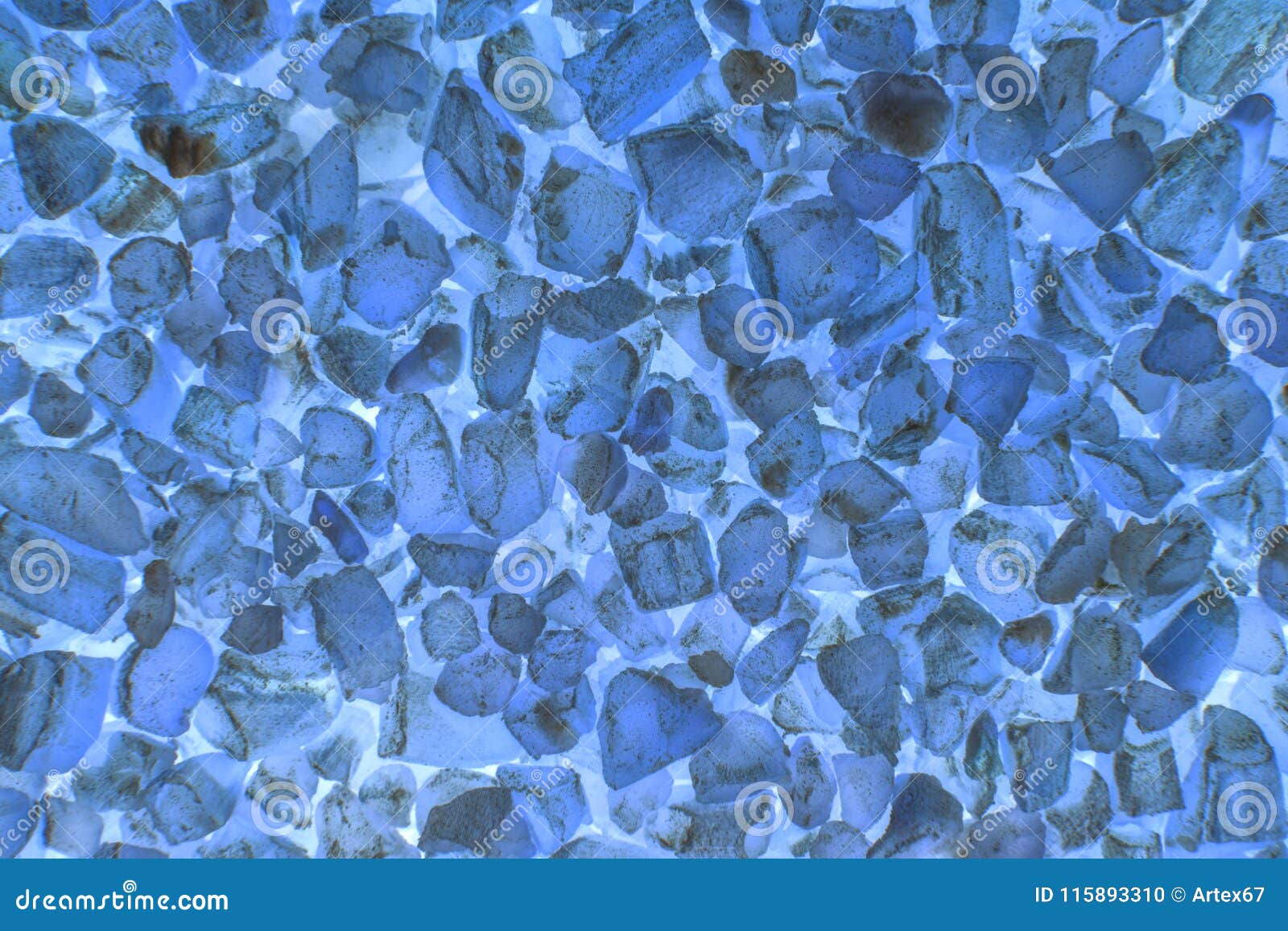 Abstract Blue Background Pebbles Scattered Coarse Stock Photo - Image ...