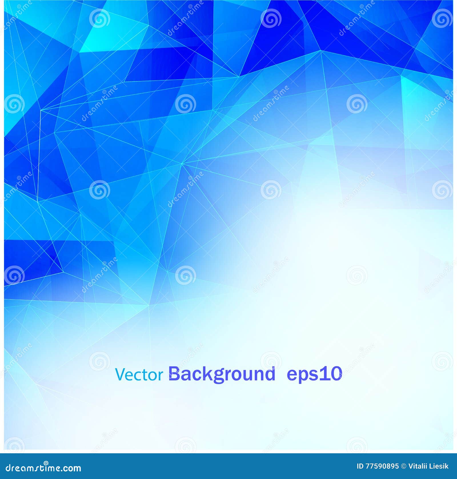 Abstract Blue Background Poly EPS10 Stock Vector - Illustration of poly ...