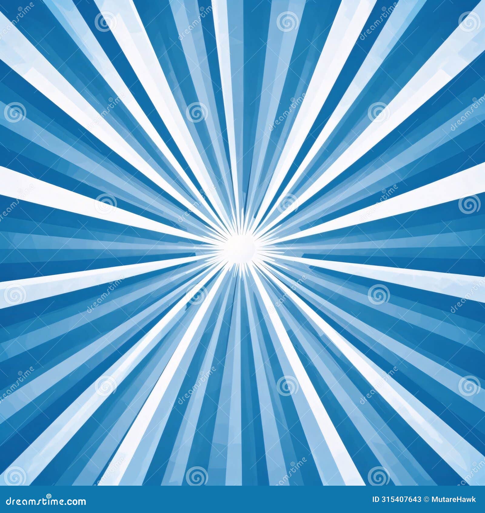Abstract Blue Background with Radial Rays. Vector Illustration Stock ...