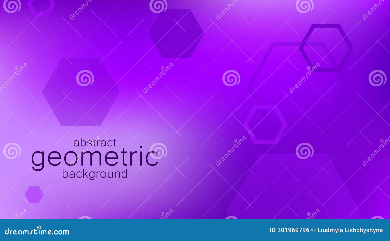 Abstract Blue Background of Random Hexagonal Shapes of Different Sizes ...