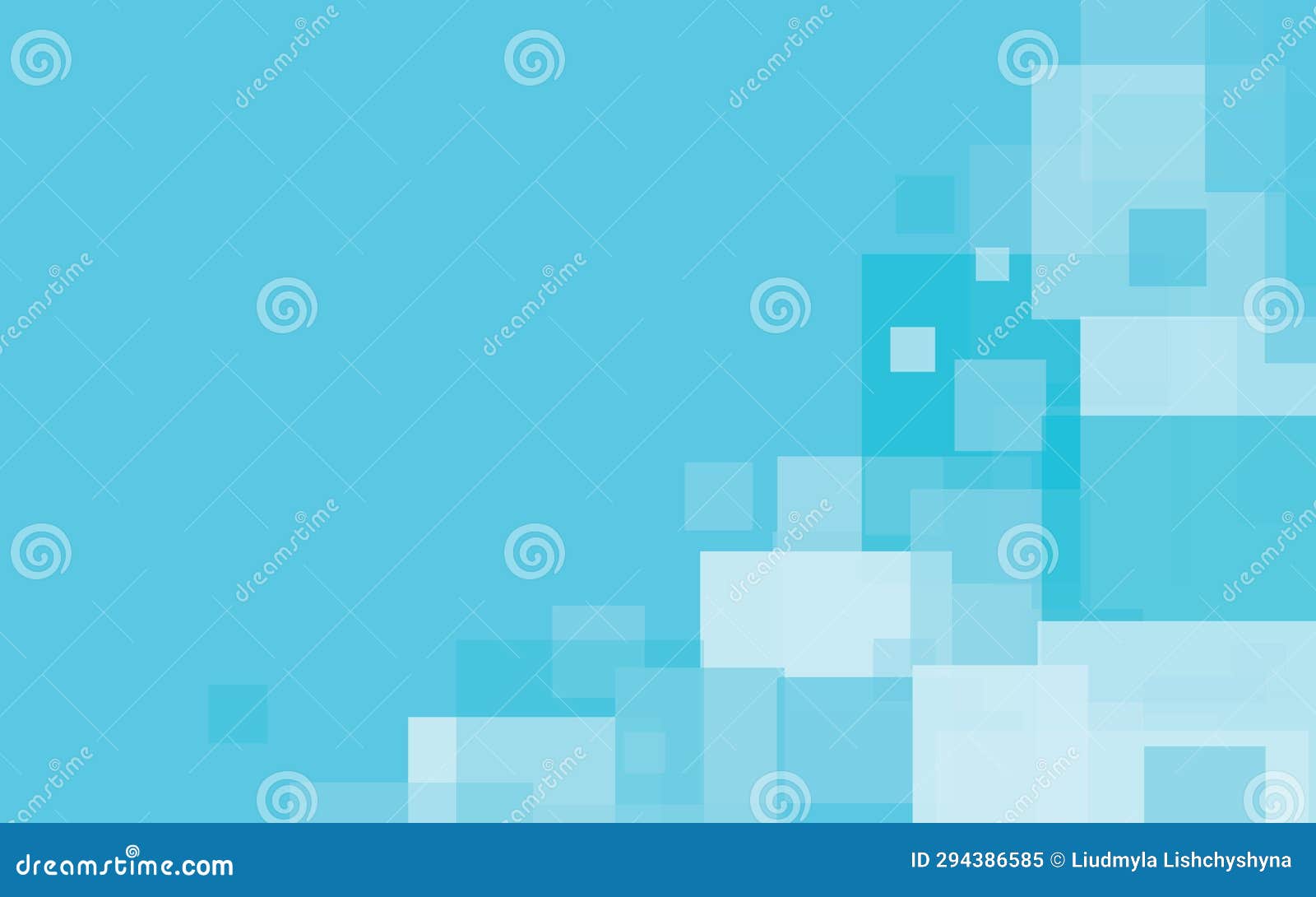 Abstract Blue Background of Random Squares of Different Sizes and ...