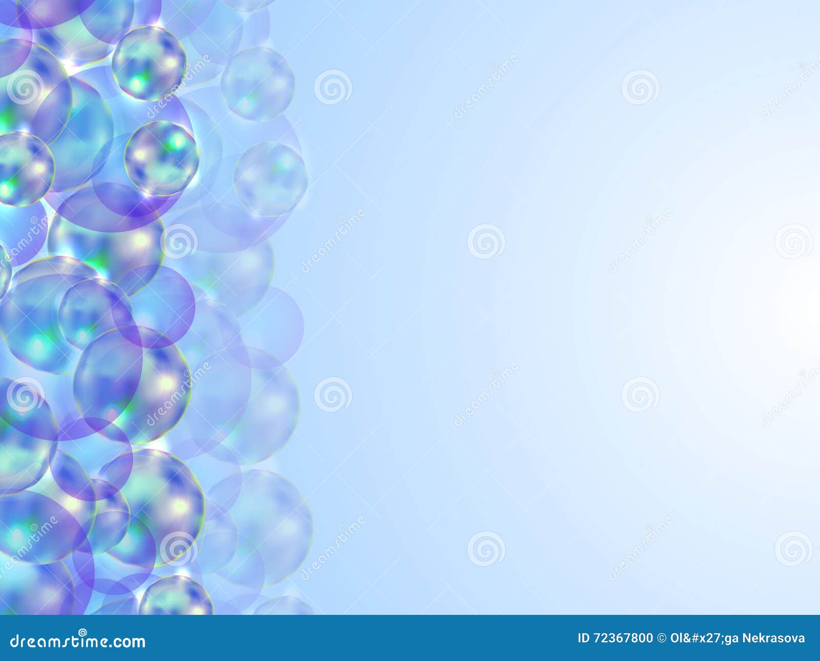 Abstract Blue Background with Rising Bubbles Stock Vector ...