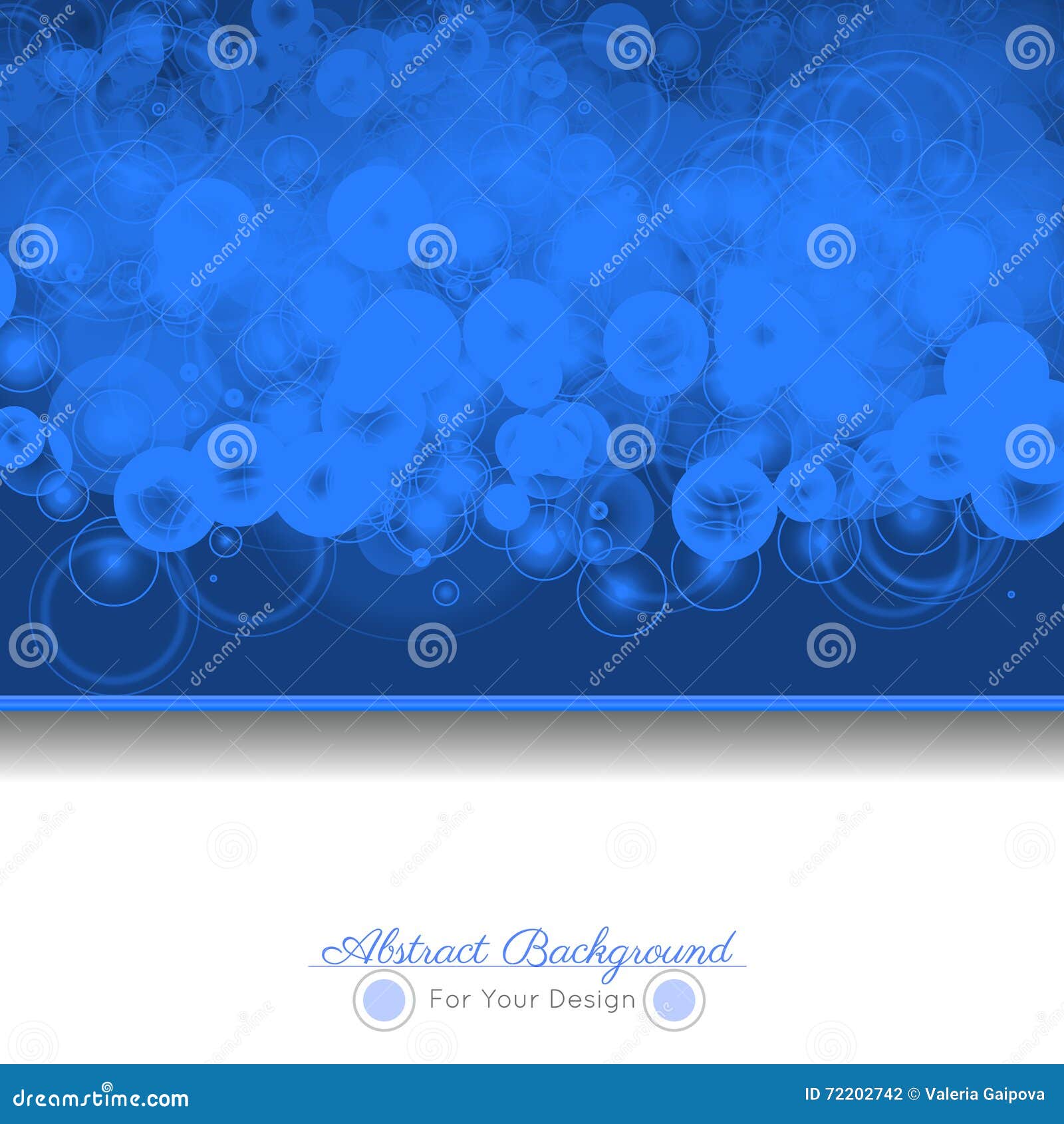 Abstract Blue Background with Round Shapes Stock Vector - Illustration ...