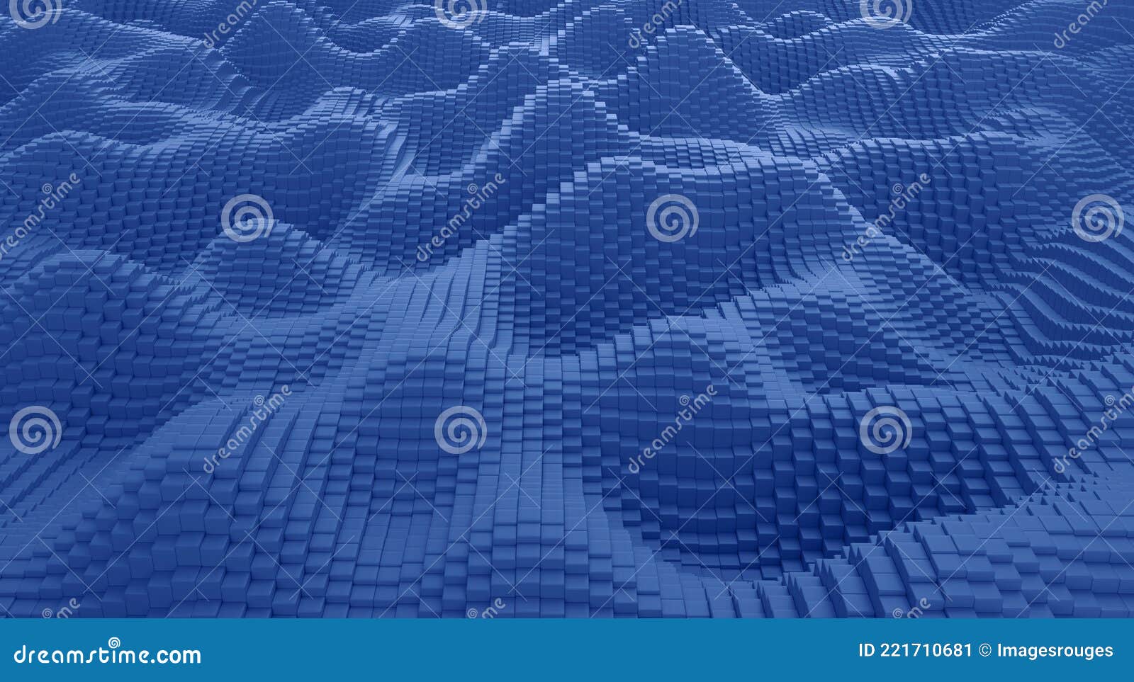 Abstract Blue Background. Sea of Cubes Pattern Stock Illustration ...