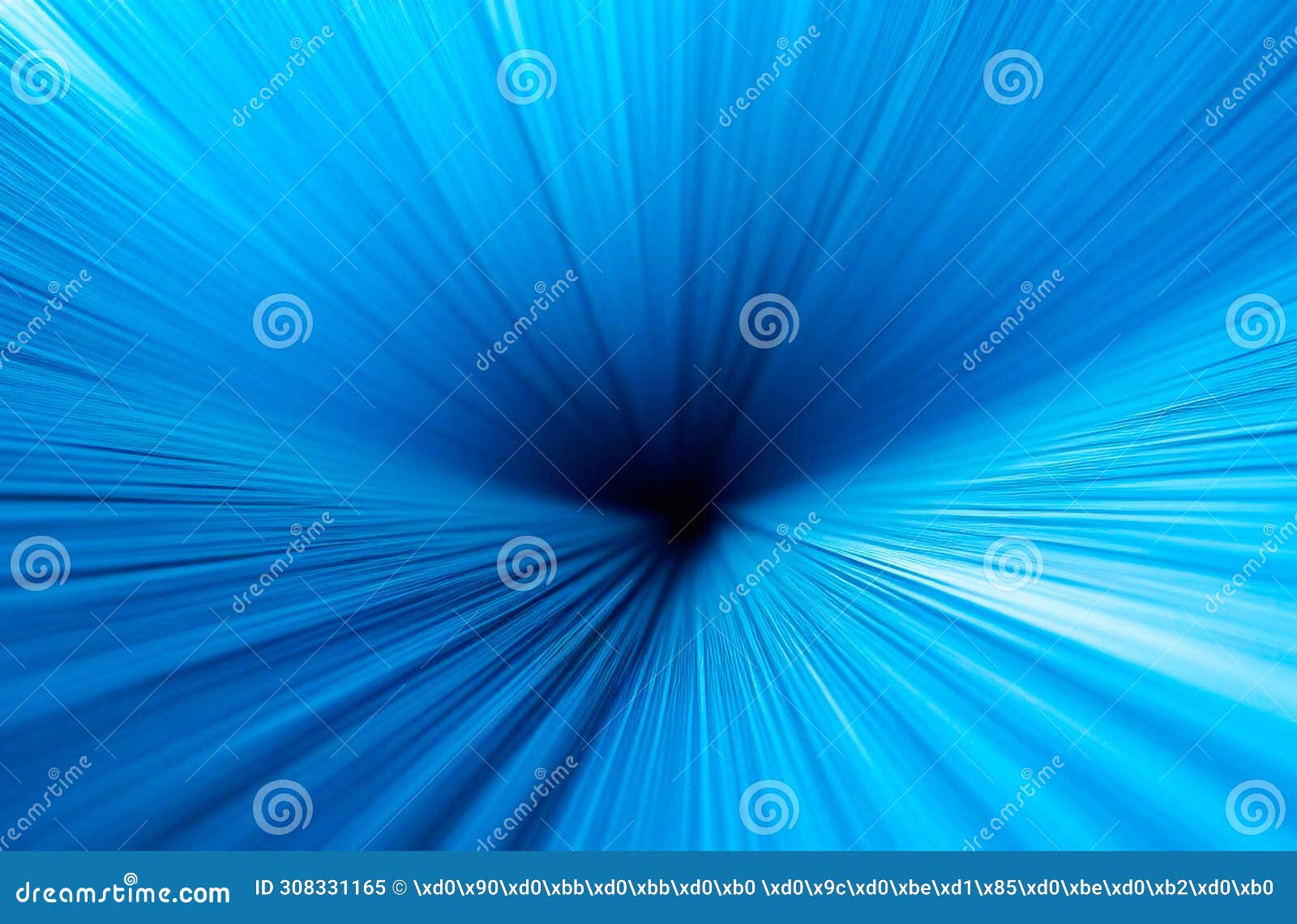 Abstract Blue Background in Shape of Funnel. Vortex, Tornado is Being ...