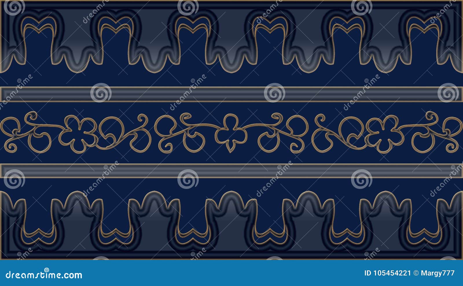 Abstract Blue Background with Silver Patterns, Raster Image for Stock ...