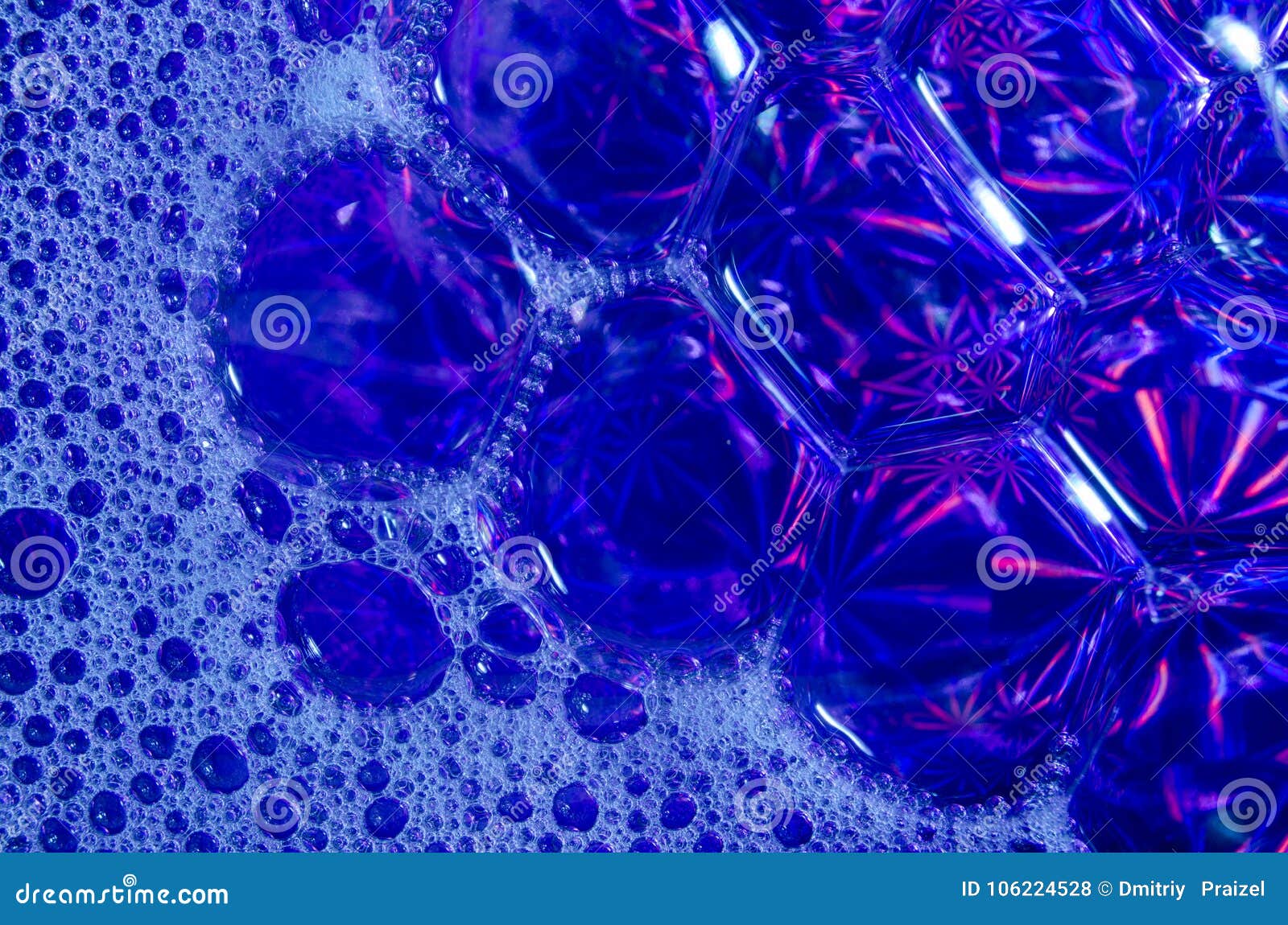 Abstract Blue Background of Soap Bubbles Stock Photo - Image of water ...