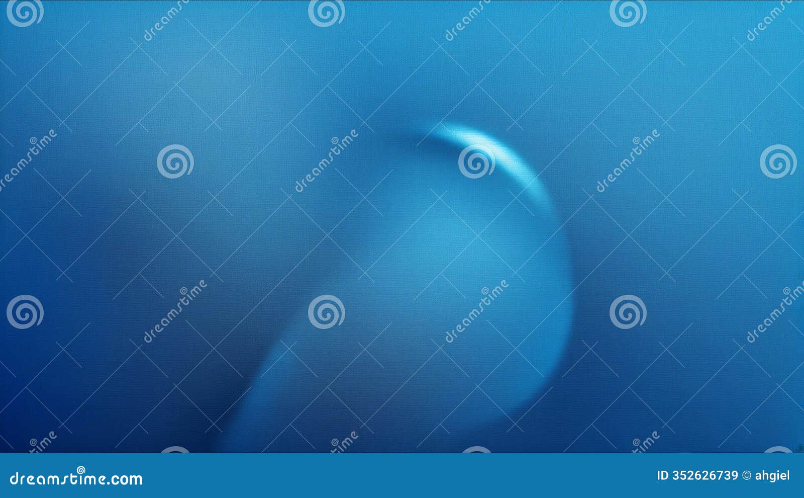 Abstract Blue Background with a Soft, Blurred, White Crescent Shape in ...
