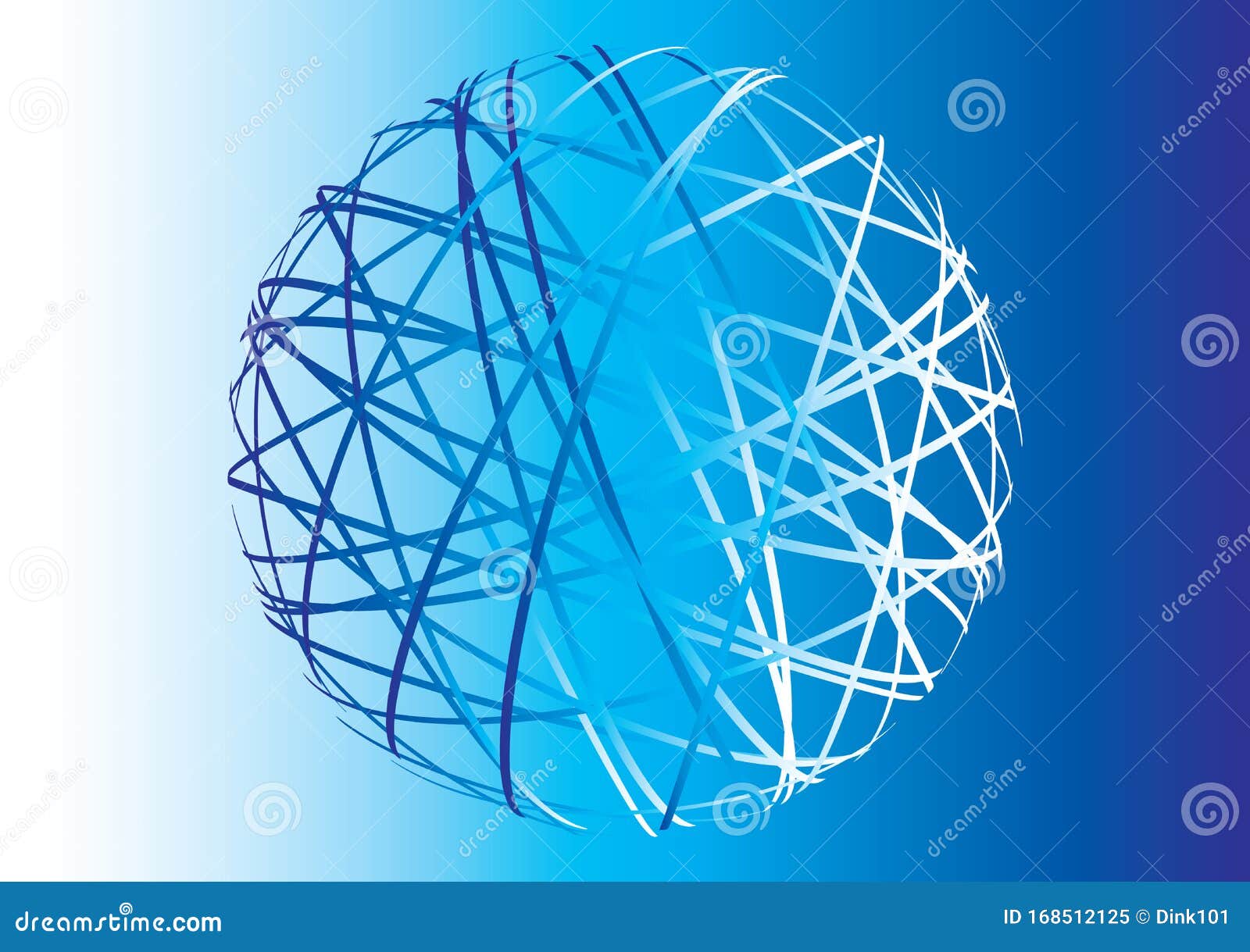 Abstract Blue Background with Sphere Stock Vector - Illustration of ...