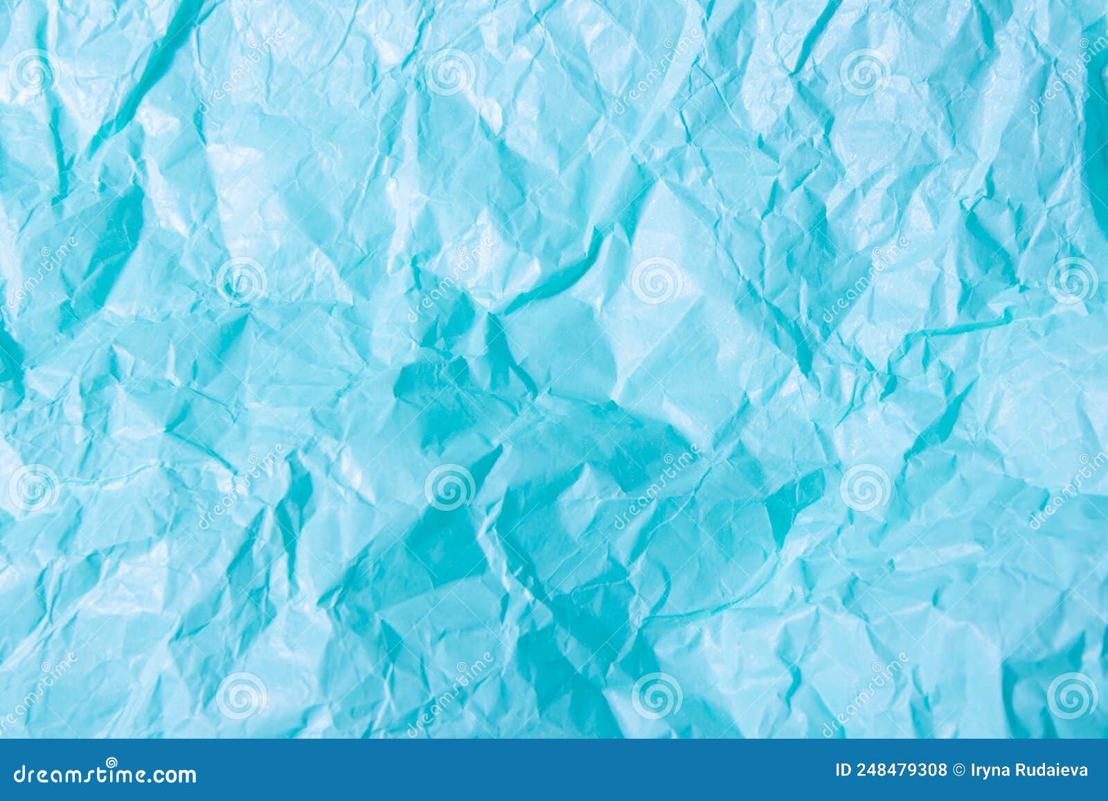 Abstract Blue Background. Squeezed Multicolored Craft Paper Stock Photo ...