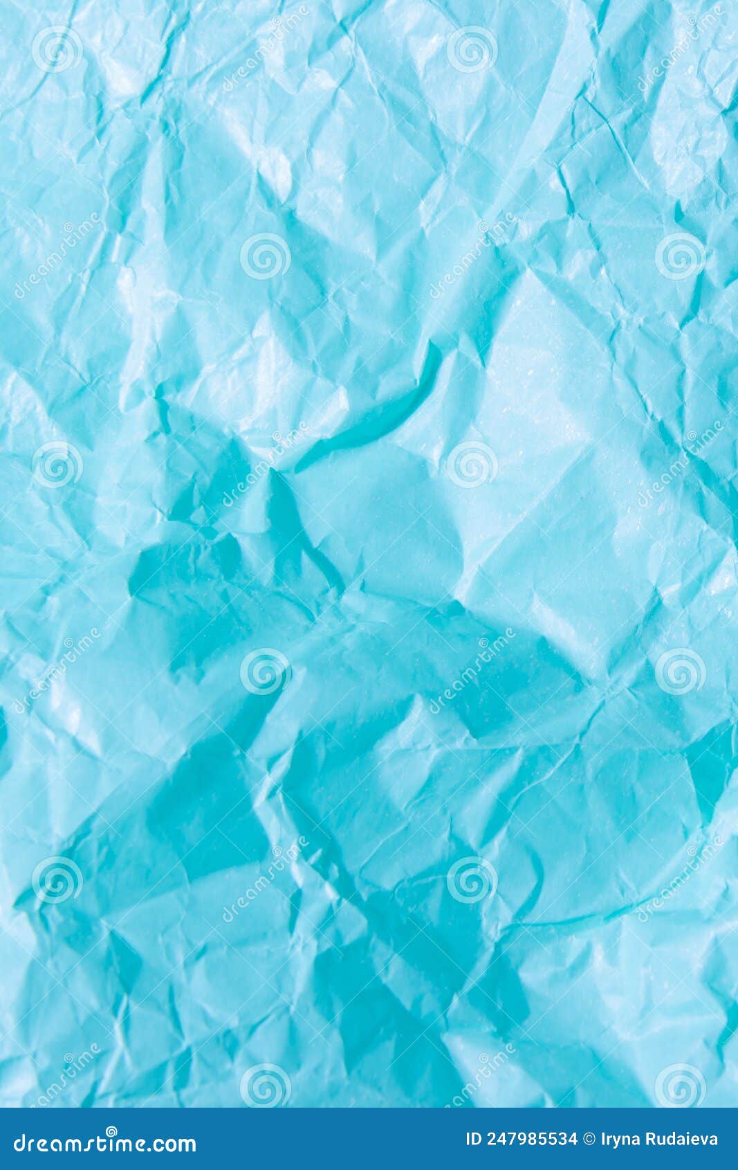 Abstract Blue Background. Squeezed Multicolored Craft Paper Stock Photo ...