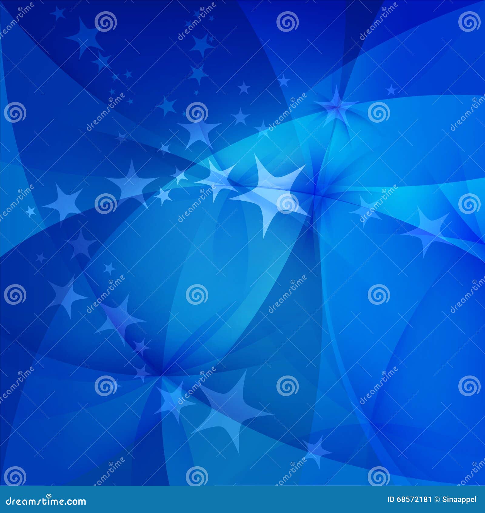 Abstract Blue Background with Stars Stock Vector - Illustration of ...