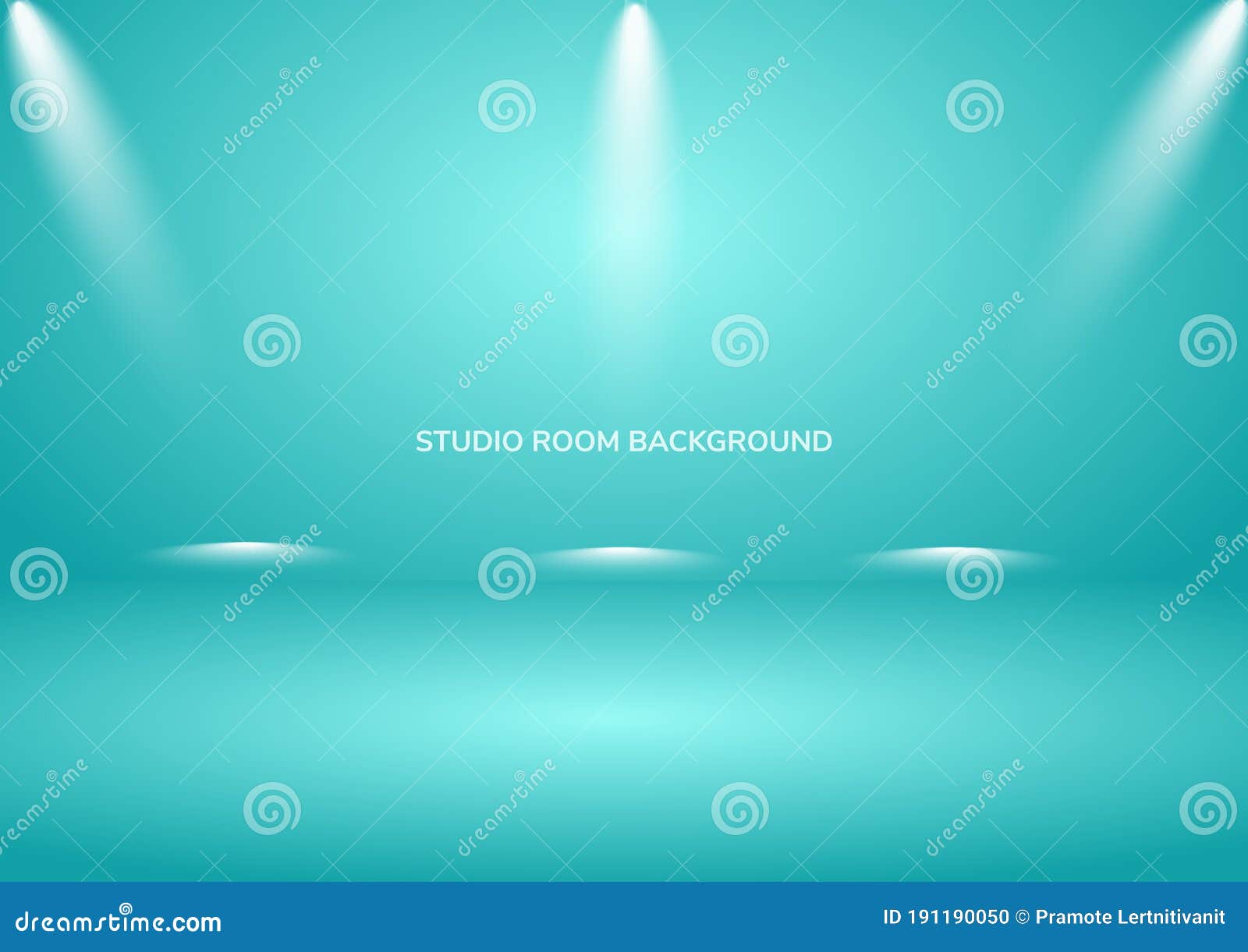 Abstract Blue Background Studio Room Backdrop Well with Spotlight on ...