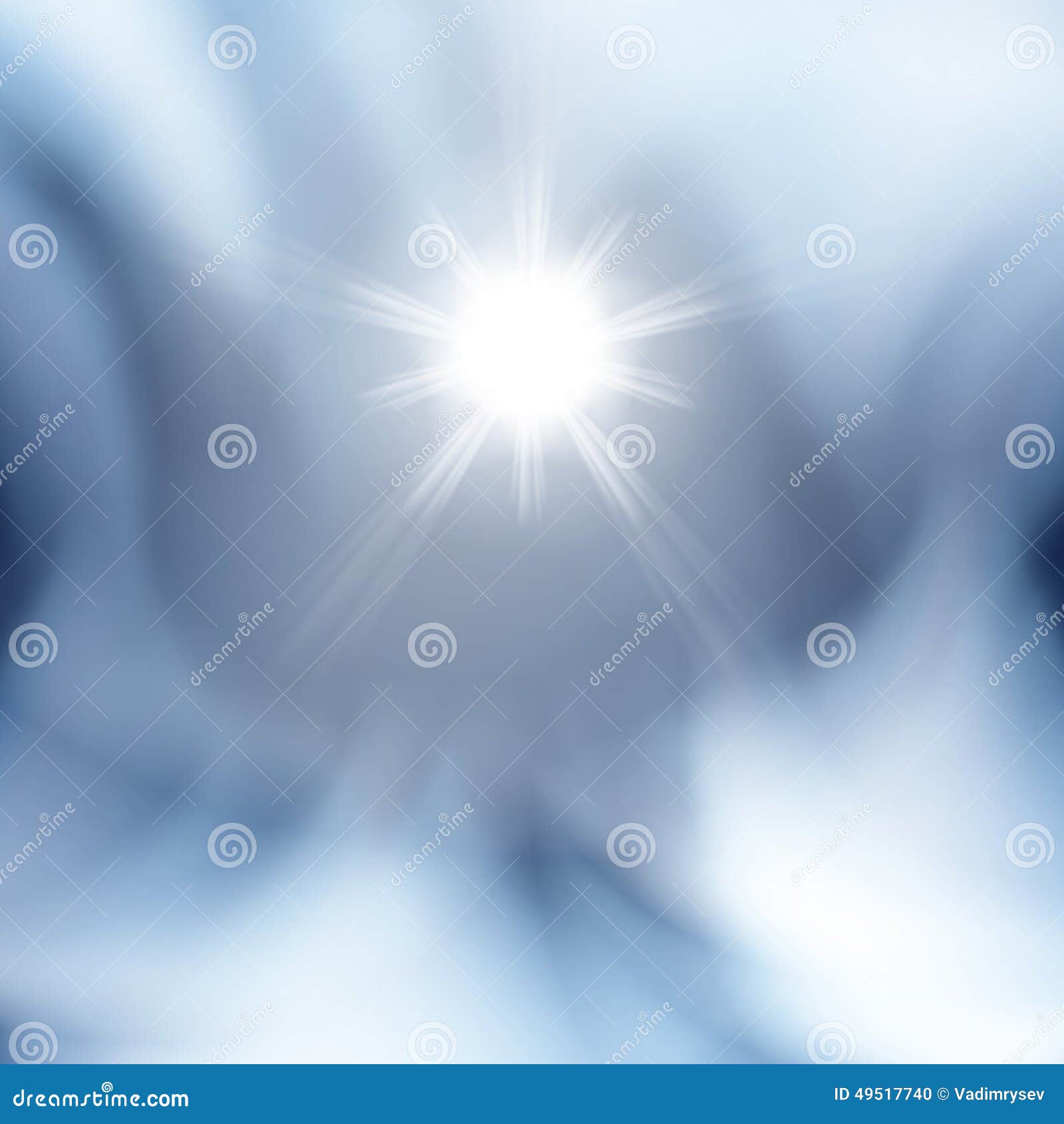 Abstract Blue Background with Sun Stock Vector - Illustration of ...