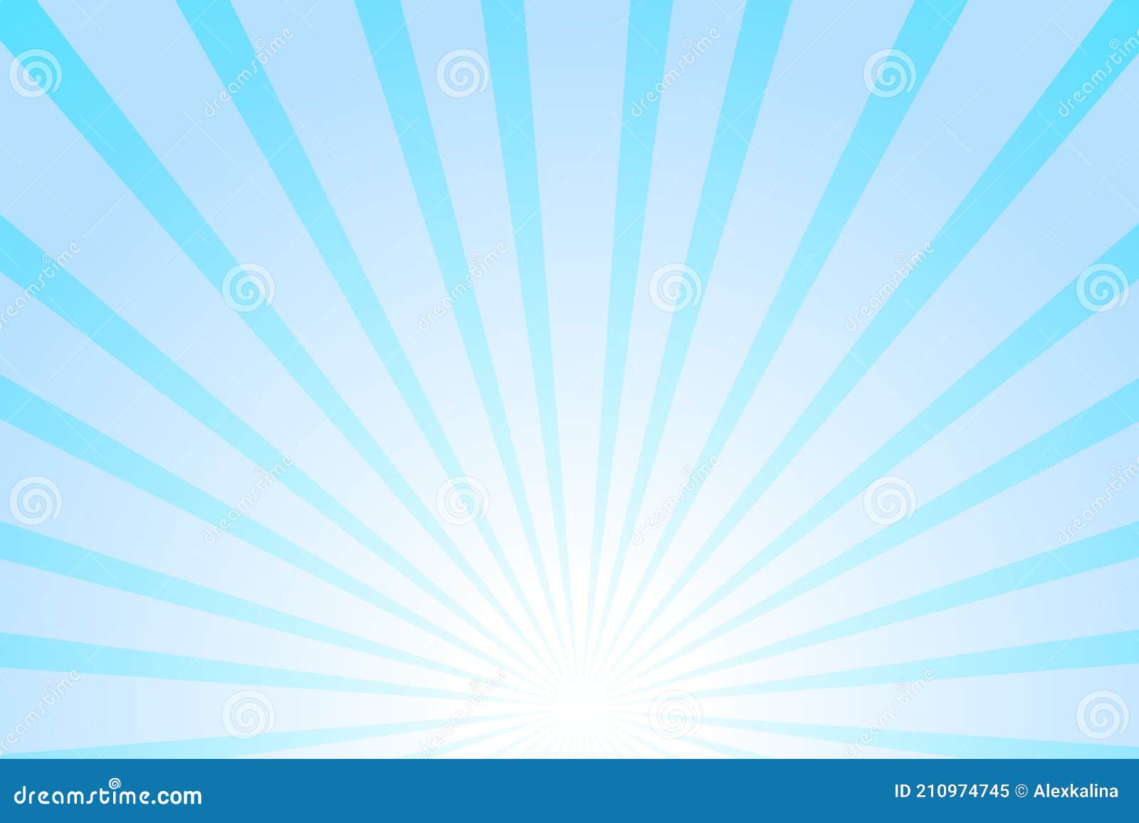 Abstract Blue Background with Sun Ray. Summer Vector Illustration Stock ...