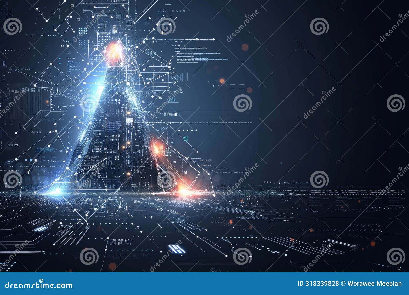 Abstract Blue Background. Technology and Cyberspace Wallpaper Stock ...